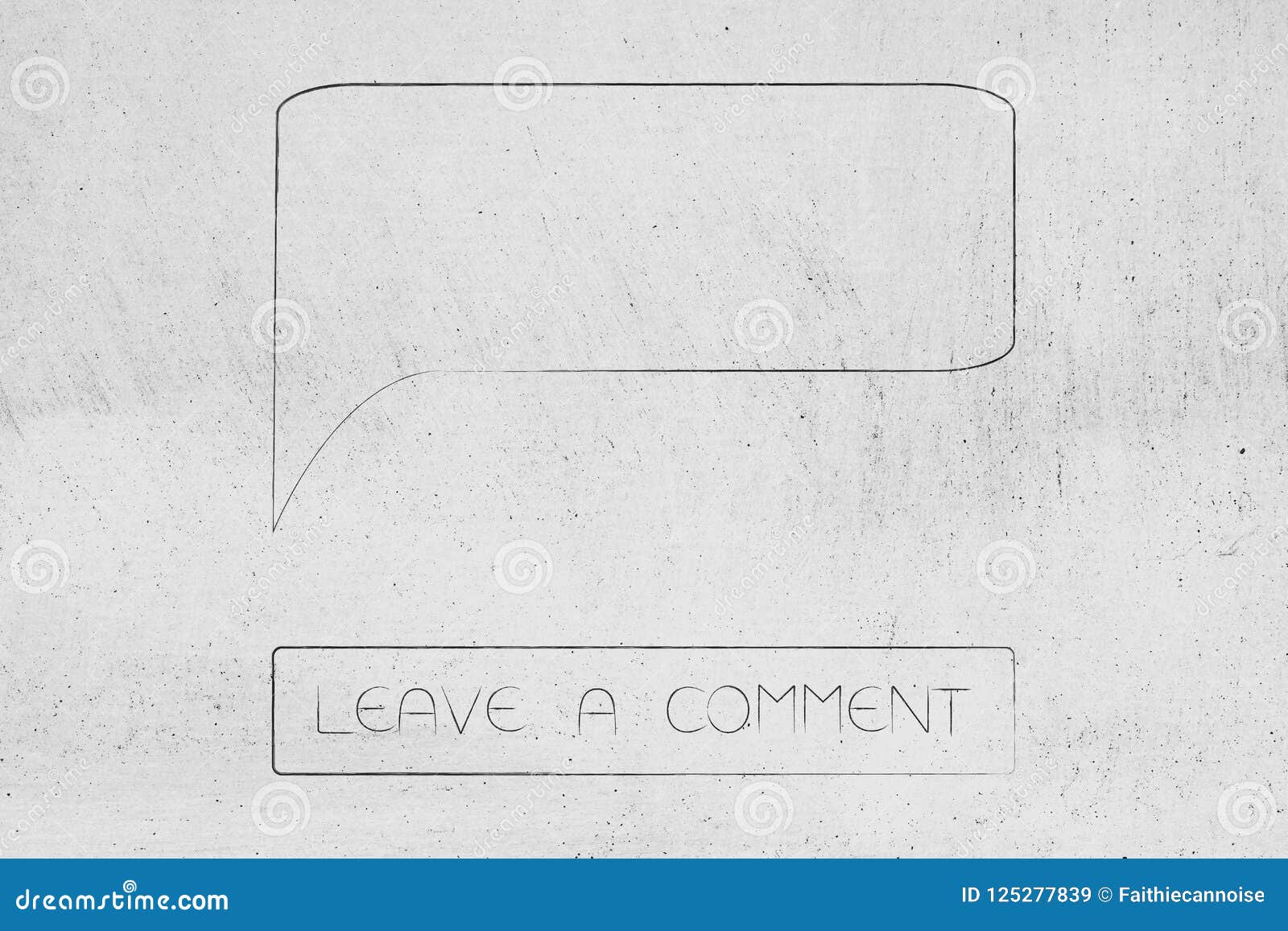 Empty Speech Bubble with Leave a Comment Button Stock Image - Image of ...