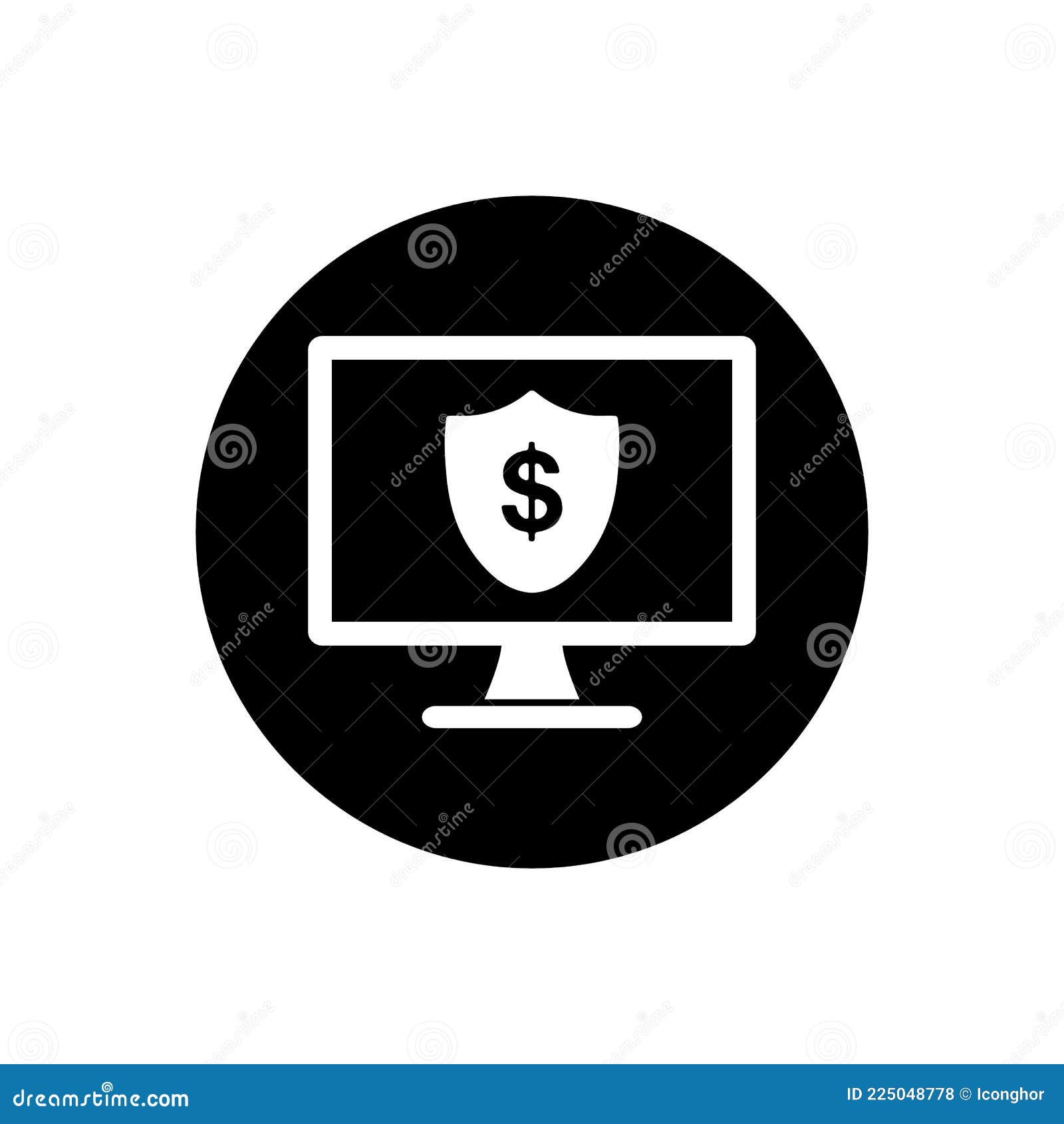 Online Financial Transaction Security Rounded Icon. Editable Vector EPS ...