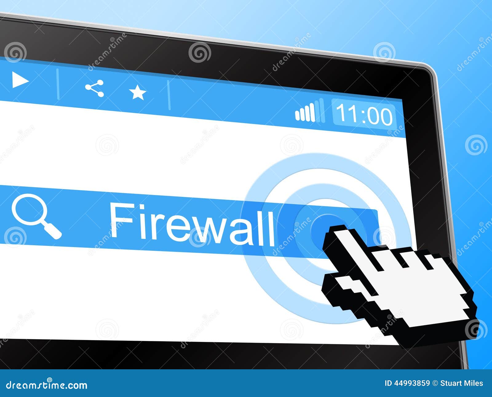 Online Firewall Shows World Wide Web and Defence Stock Illustration ...