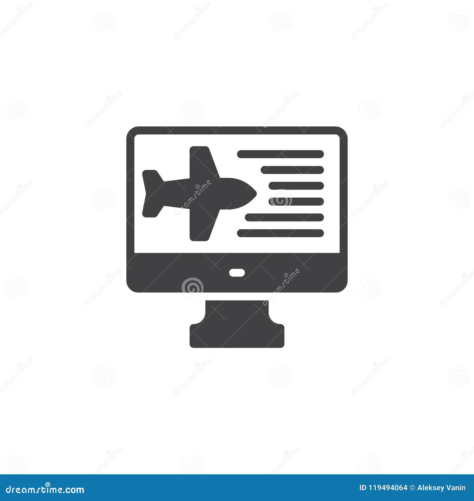 Online Flight Booking Vector Icon Stock Vector - Illustration of ...