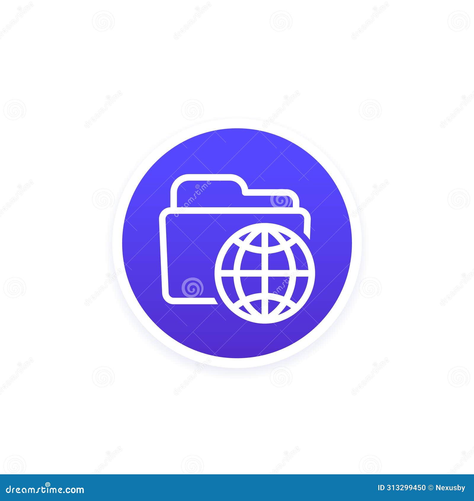 Online Folder Icon for Web or Apps Stock Vector - Illustration of icon ...