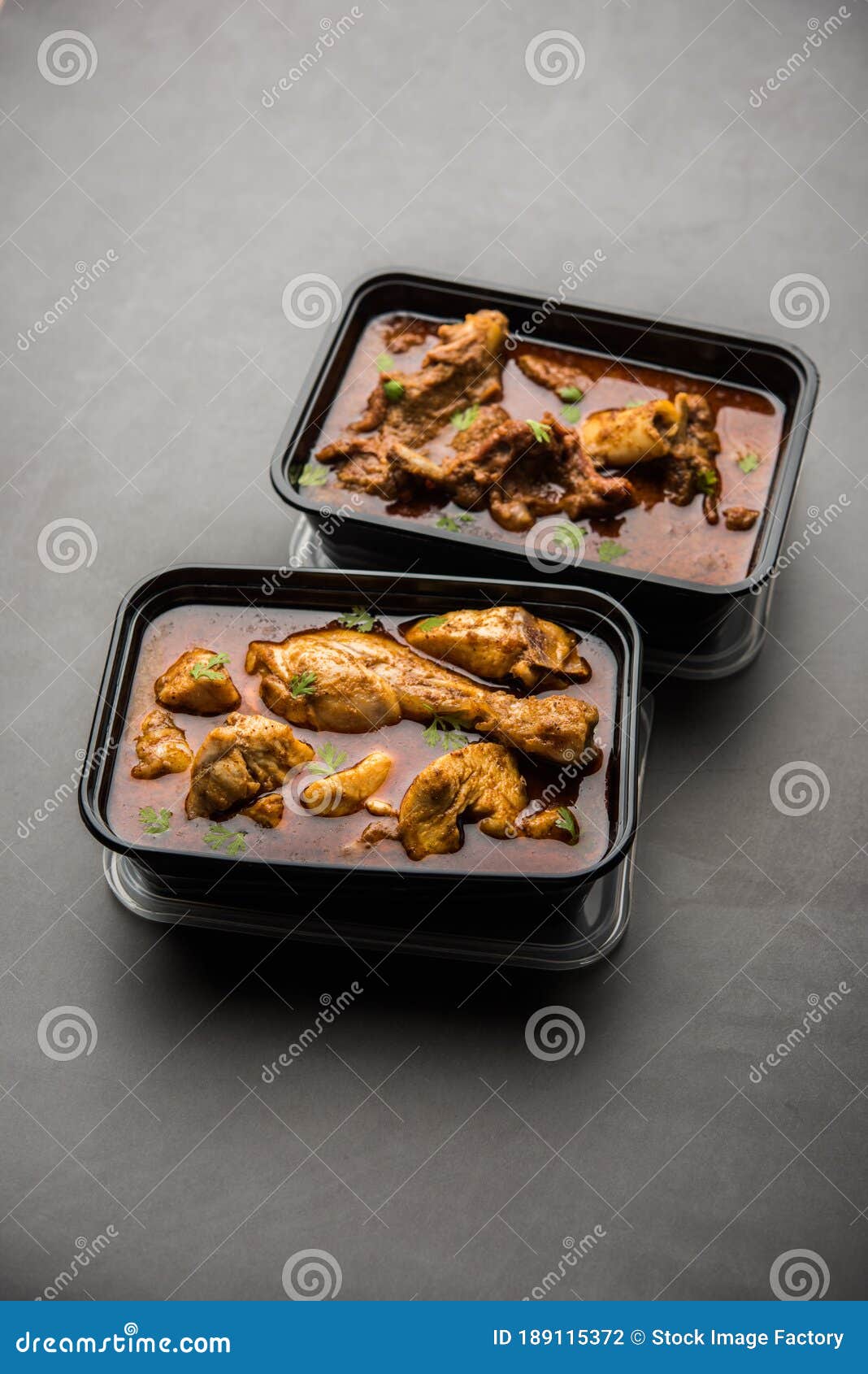 Online Food Delivery - Mutton and Chicken Curry in Plastic Container ...