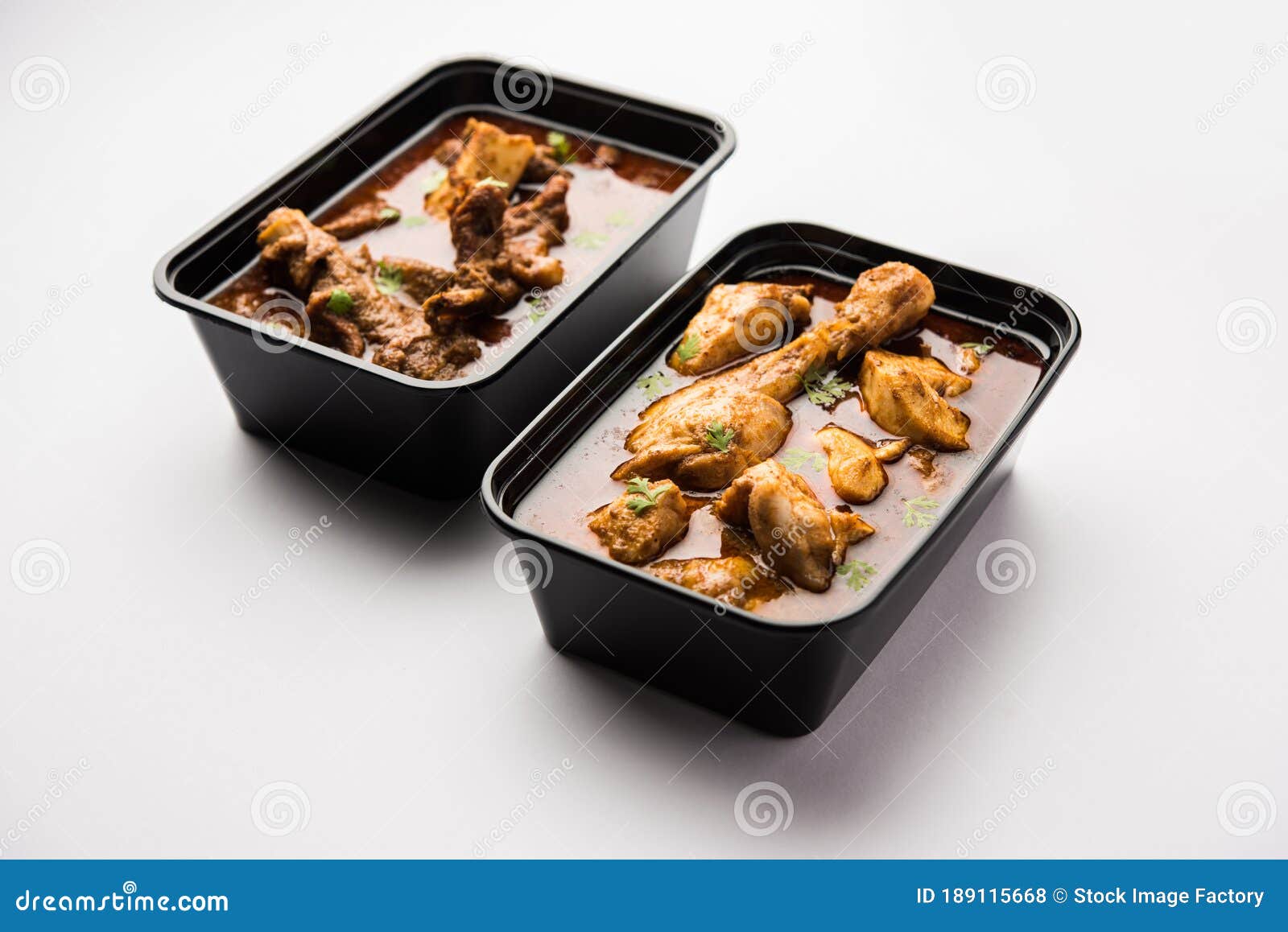Online Food Delivery - Mutton and Chicken Curry in Plastic Container ...