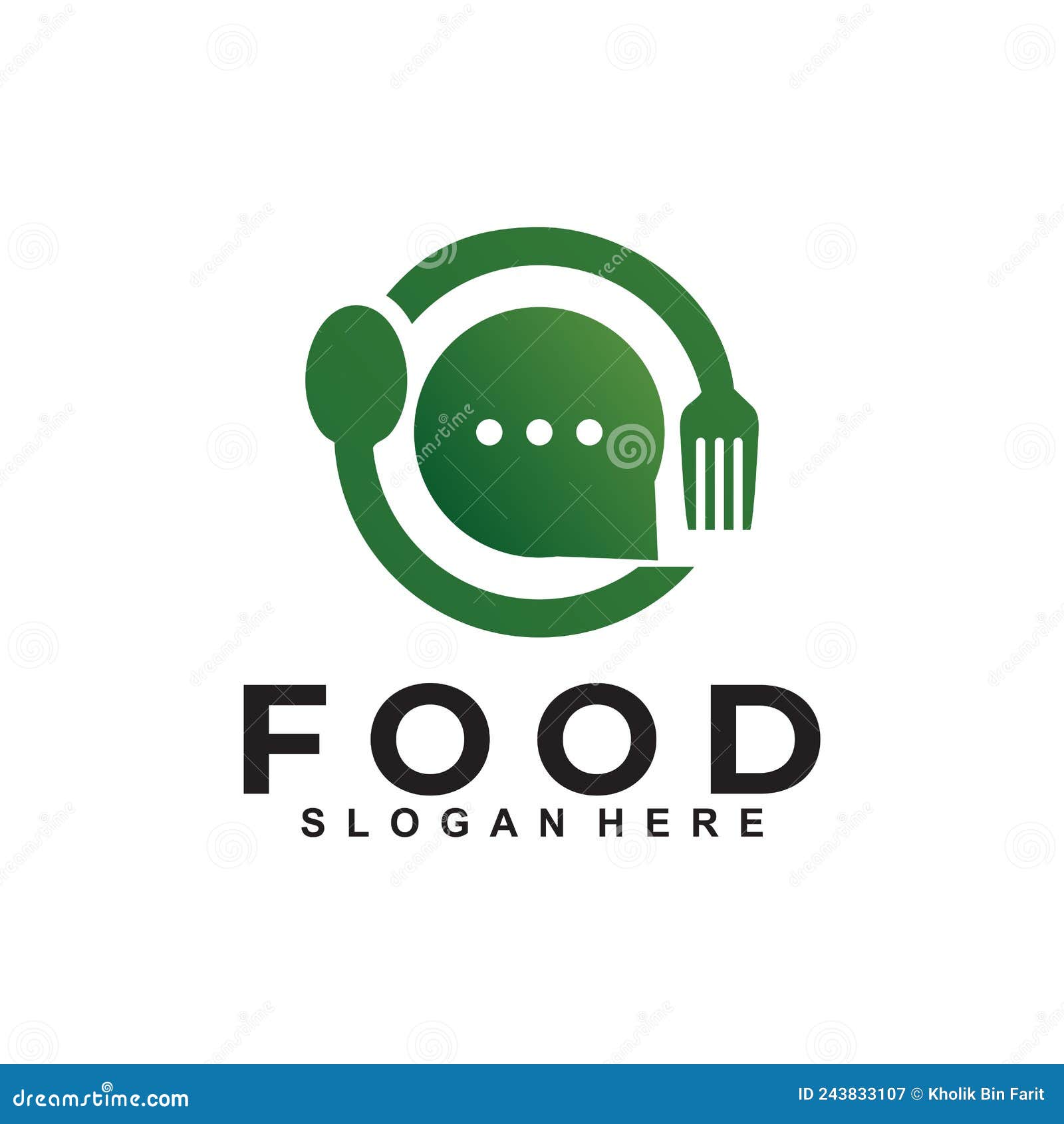 Online Food Logo Vector Design Template Stock Vector - Illustration of ...