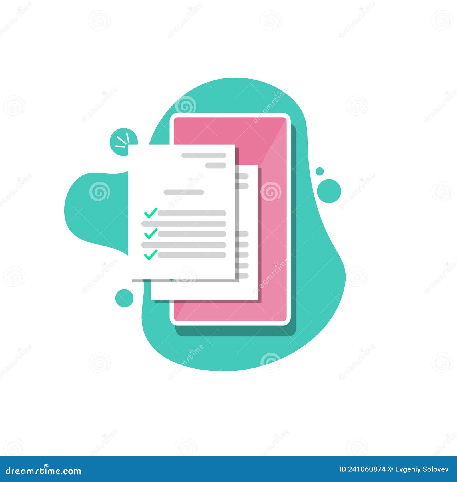 Online Form with Document Checklist on Mobile Phone. Checkboxes on ...