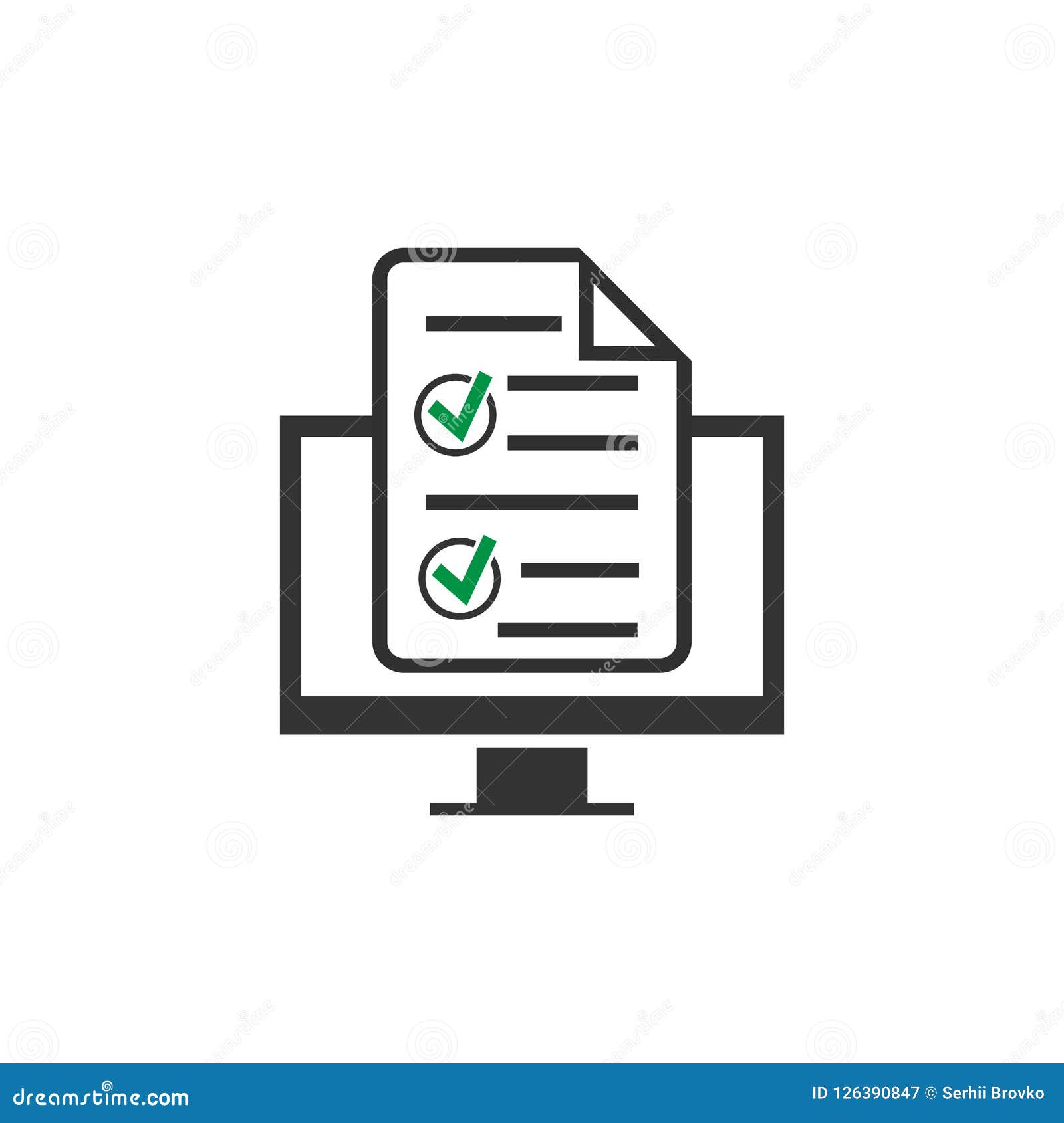 Online Form Icon Isolated on White Background. Vector Illustration ...