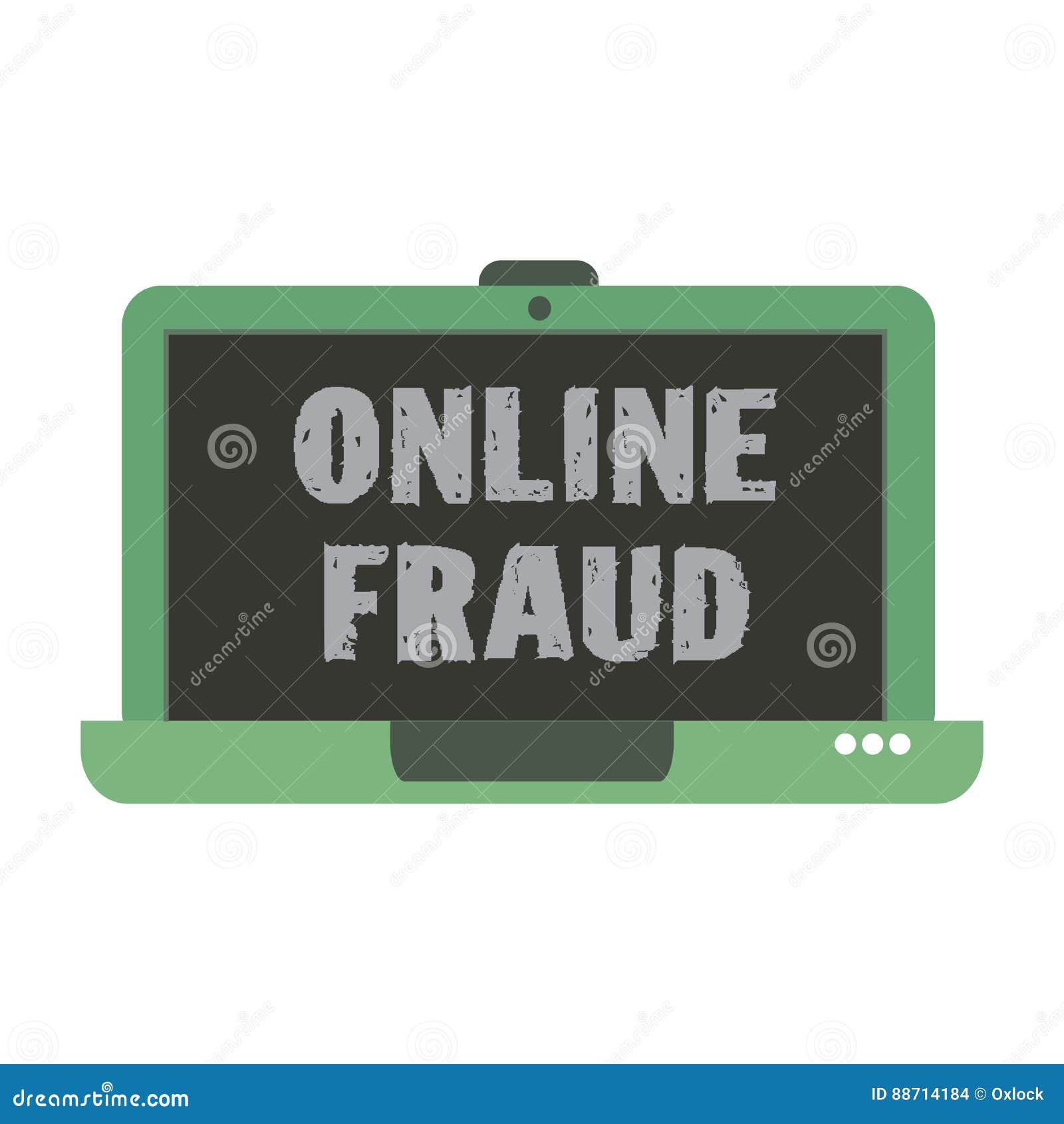 Online Fraud And Phishing Scam Concept. Crime Virtual Social Media ...