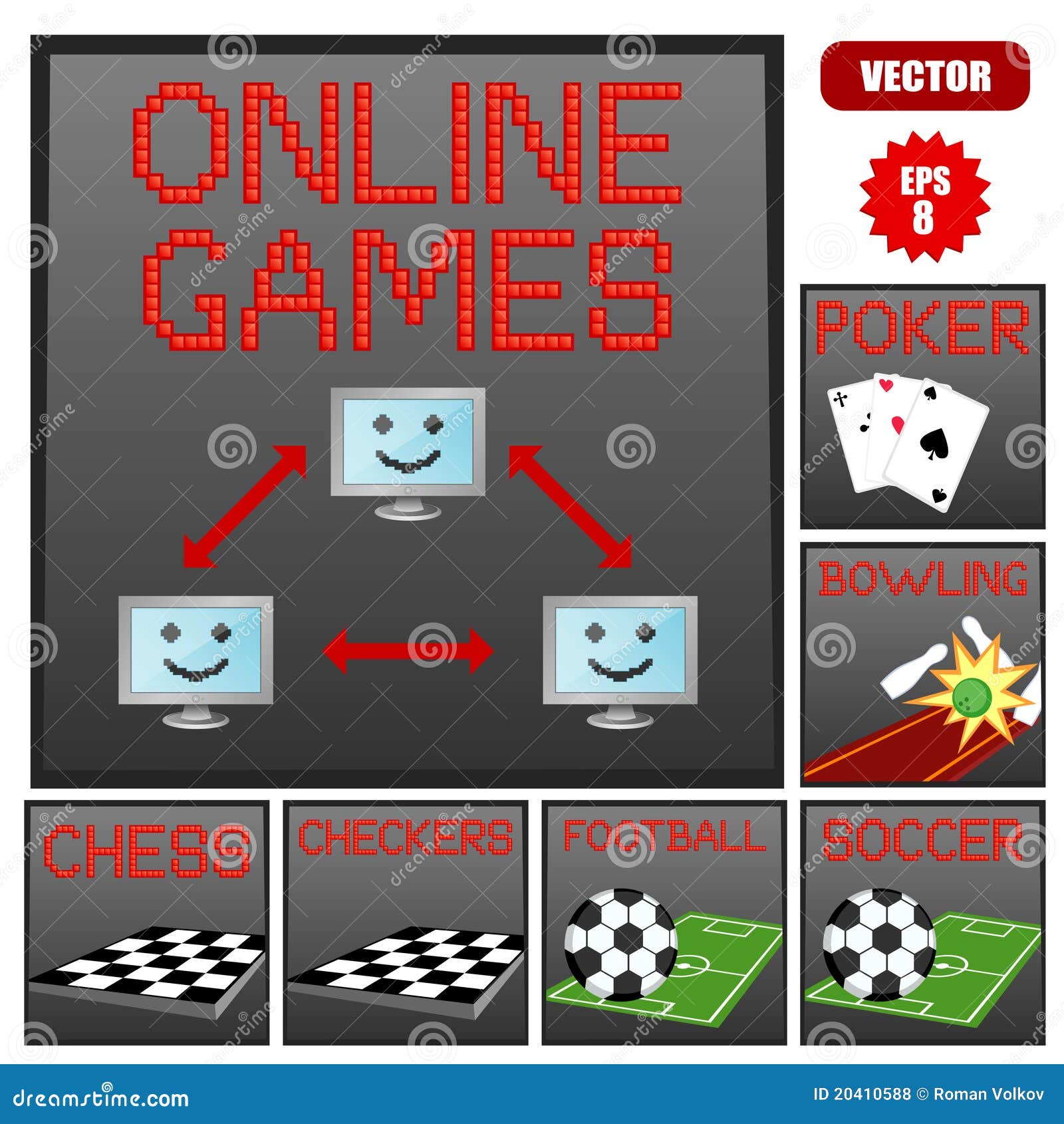 Online game banners stock vector. Illustration of leisure - 20410588