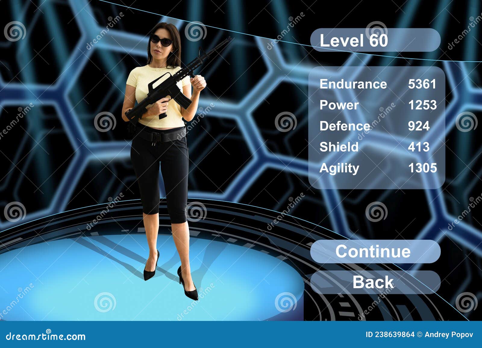Online Game Character Selection Screen Menu Stock Photo - Image of ...