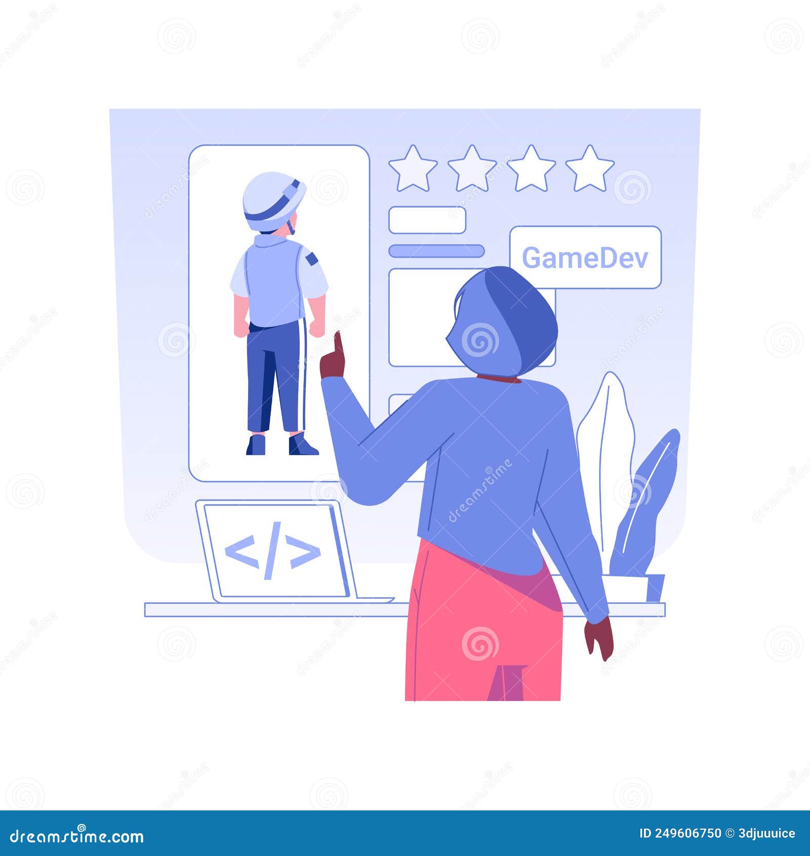 Online Game Development Isolated Concept Vector Illustration. Stock ...