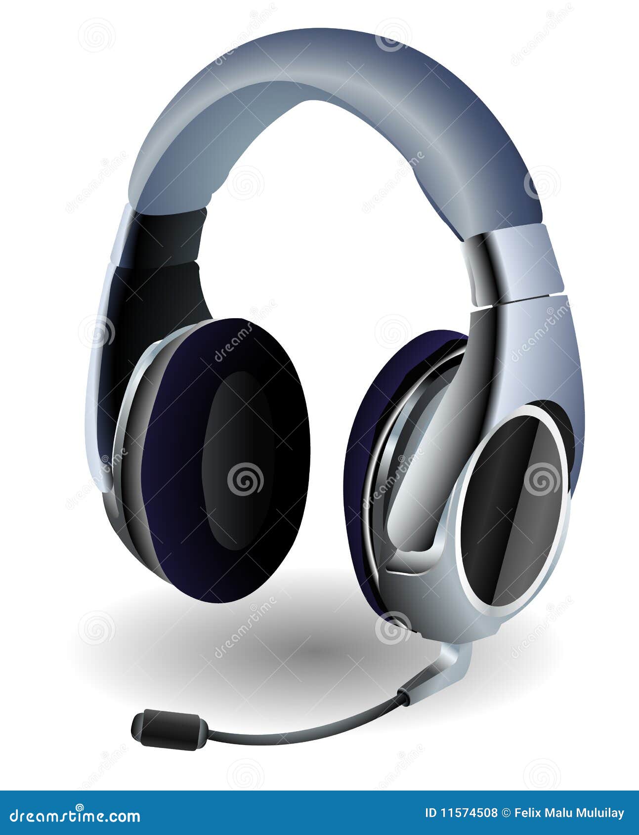 Online gaming headset stock vector. Illustration of sound - 11574508