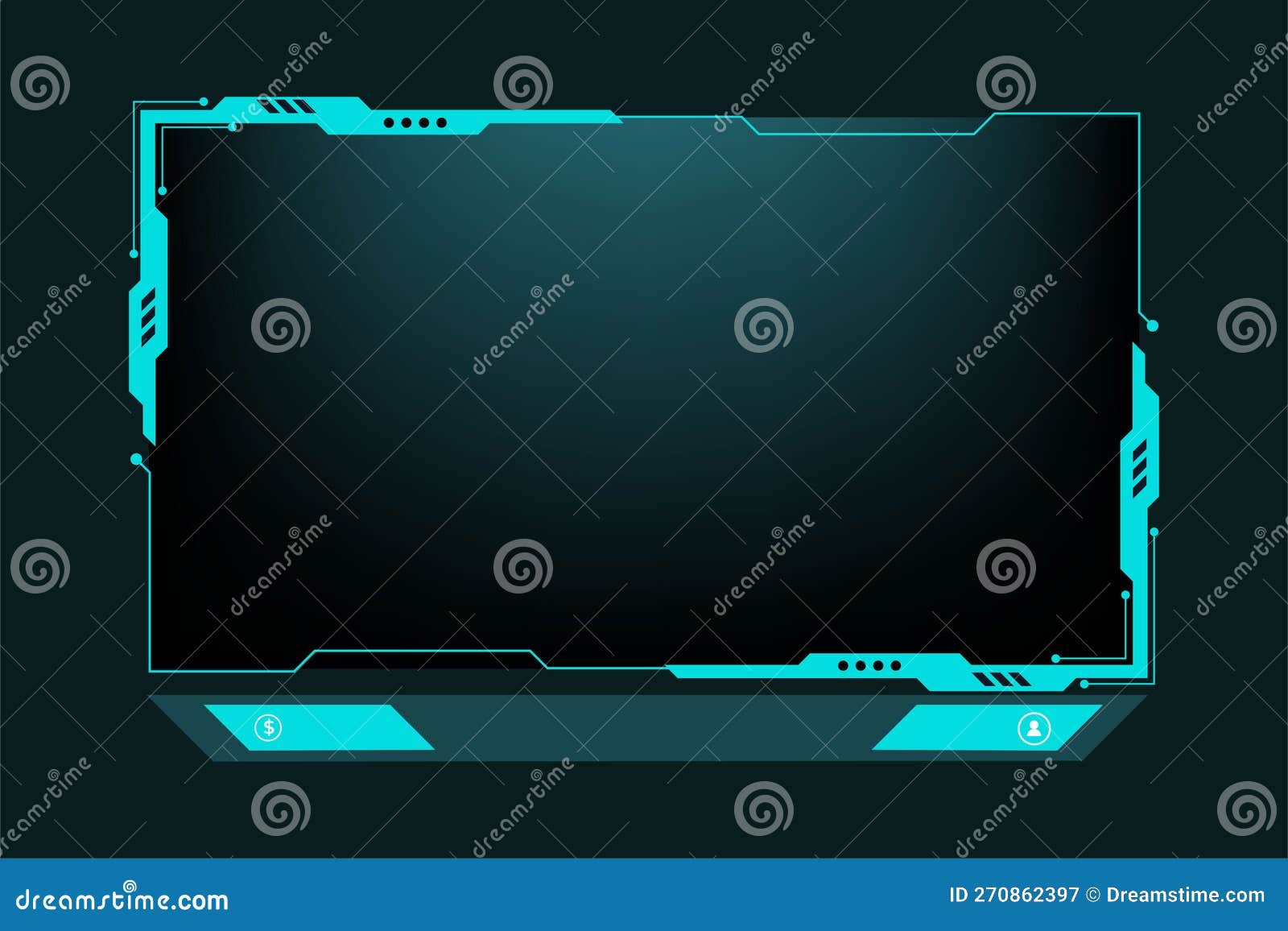 Online Gaming Overlay and Screen Interface Decoration. Live ...
