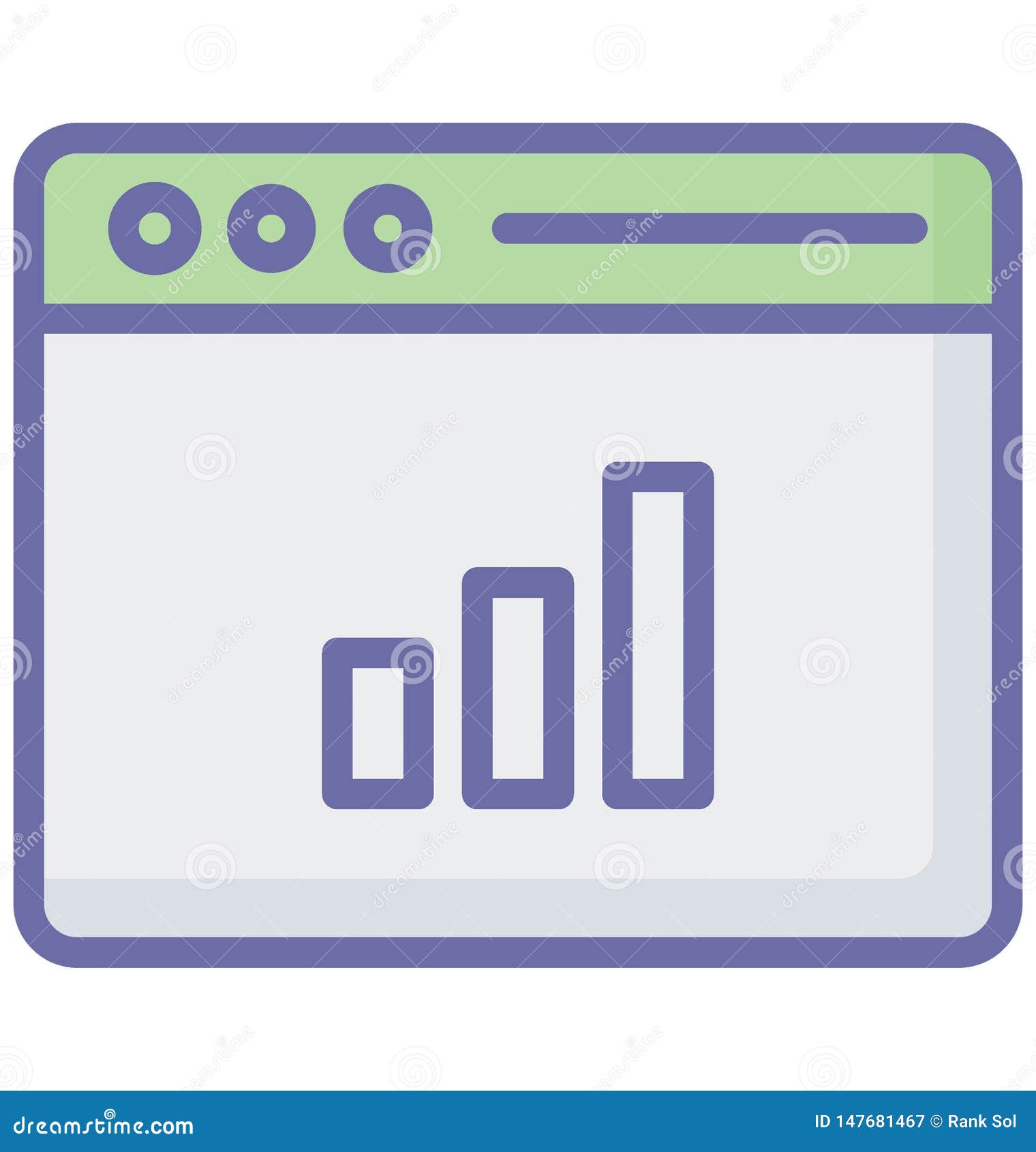 Online Graph Vector Related To Web Browser Windows and Fully Editable ...