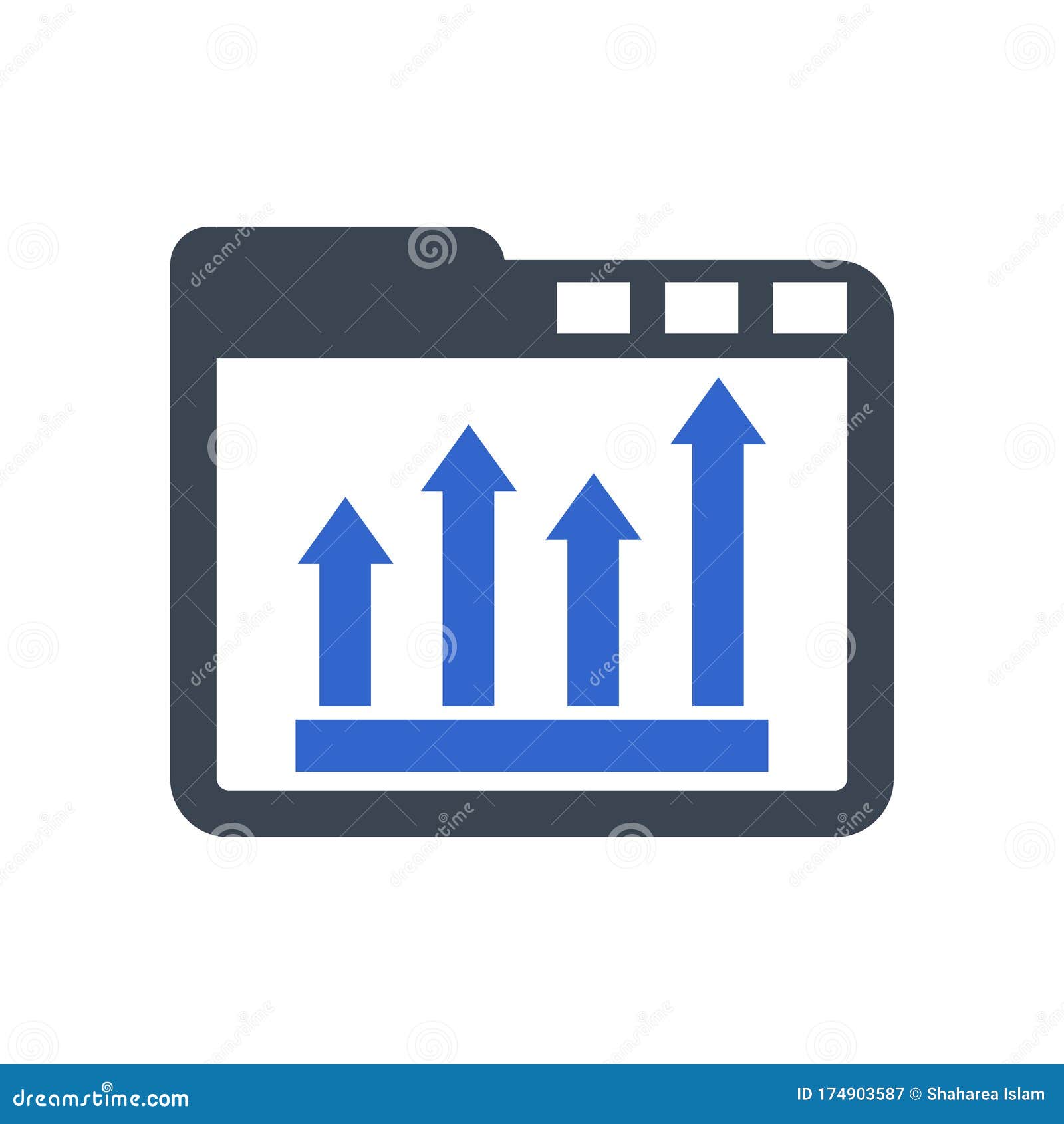 Online Graphical Report Icon Stock Vector - Illustration of monitoring ...