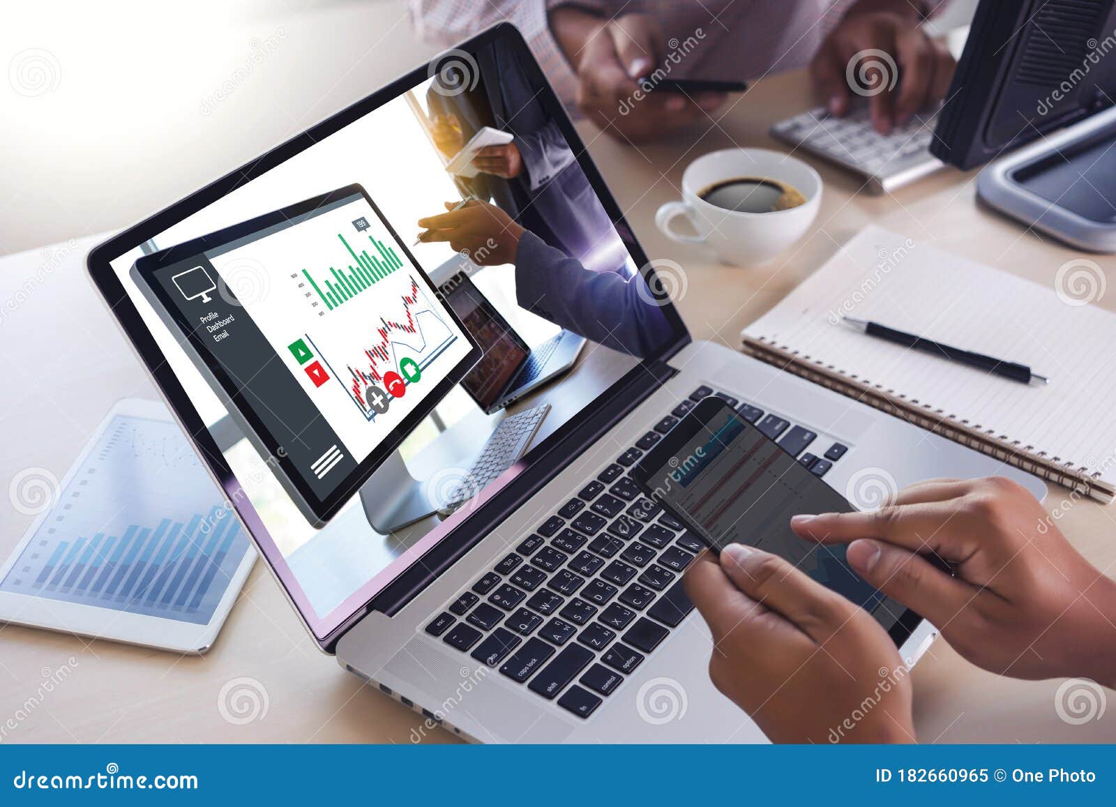 Online Group Videoconference on Laptop Video Call with Teacher on ...