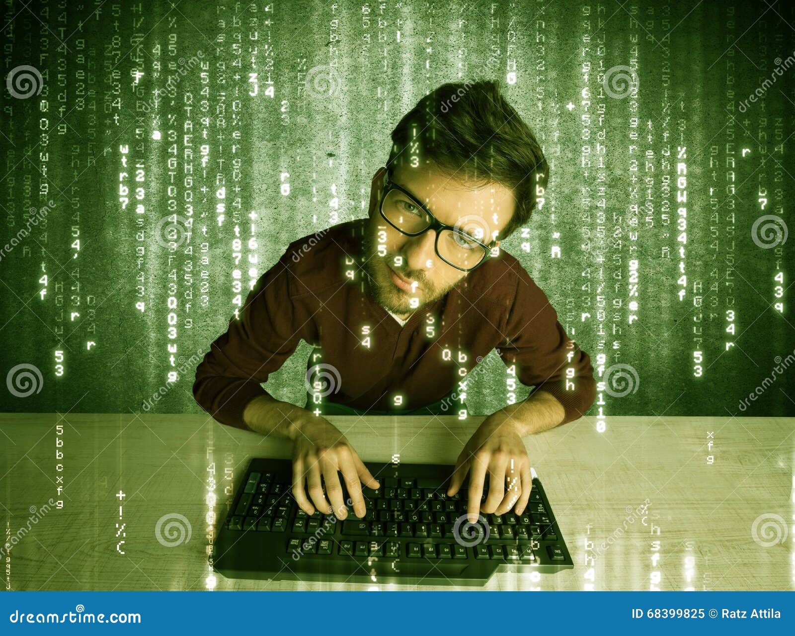 Online Hacking in Progress Concept Stock Image - Image of hands ...