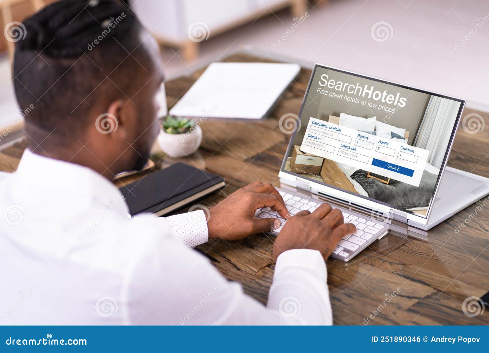 Online Hotel Booking Using Hybrid Laptop Stock Photo - Image of booking ...