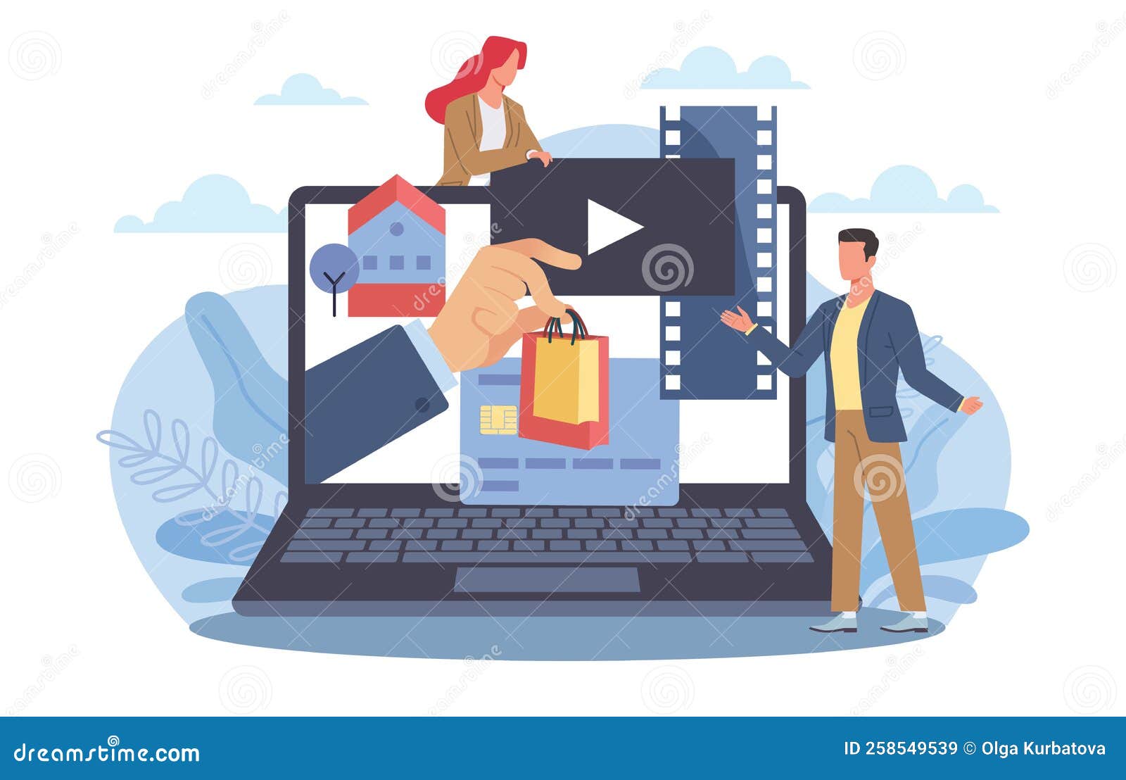 Operating Server Wires And Connectors. Cloud Technologies, ISP, IT ...