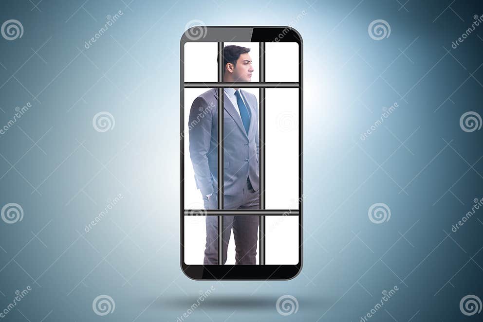 Online and Internet Dependency Concept Stock Photo - Image of ...