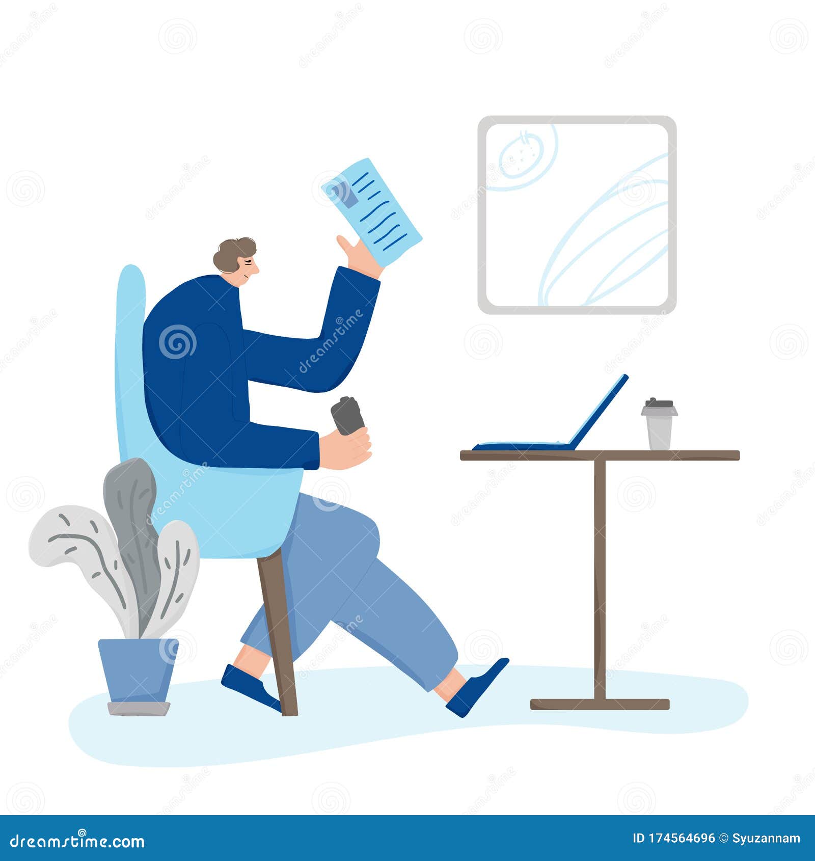 Online Interview. Vector Flat Cartoon Illustartion Stock Vector ...