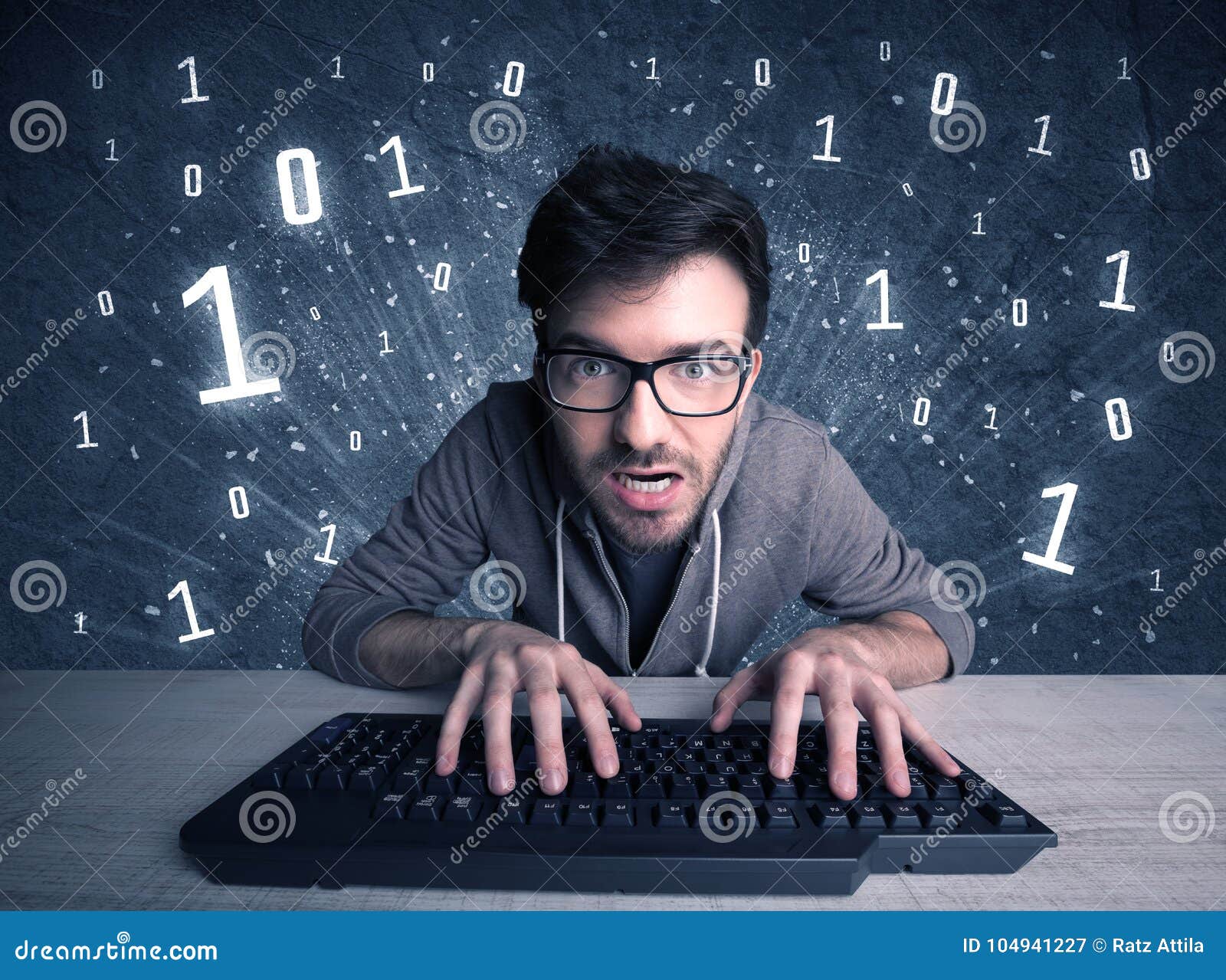 Online Intruder Geek Guy Hacking Codes Royalty-Free Cartoon ...