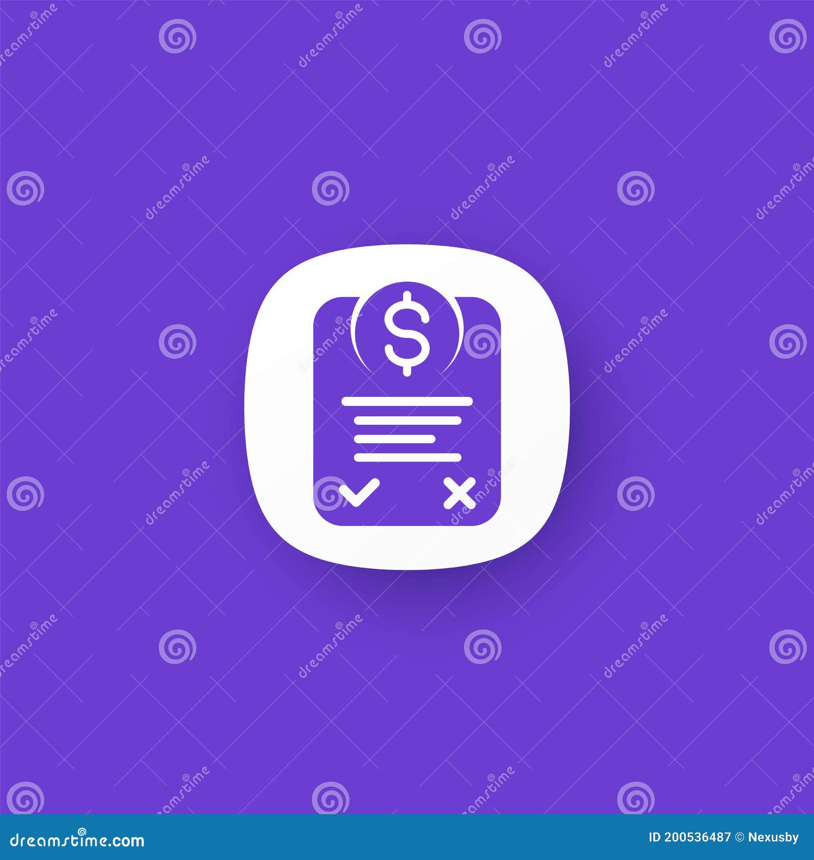 Online Invoice Icon for Apps Stock Illustration - Illustration of ...