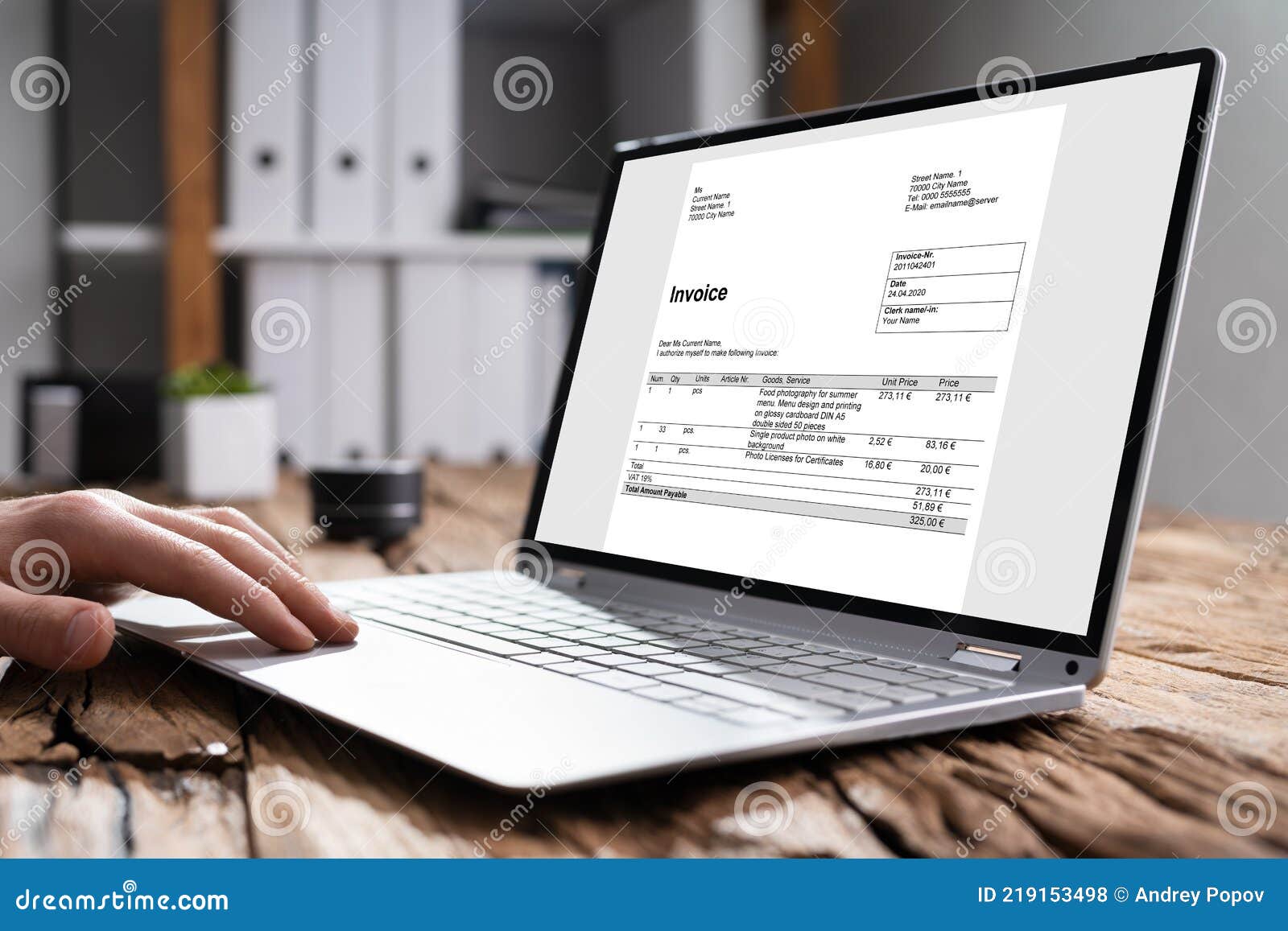 Online Invoice Management and Electronic Billing Stock Photo - Image of ...