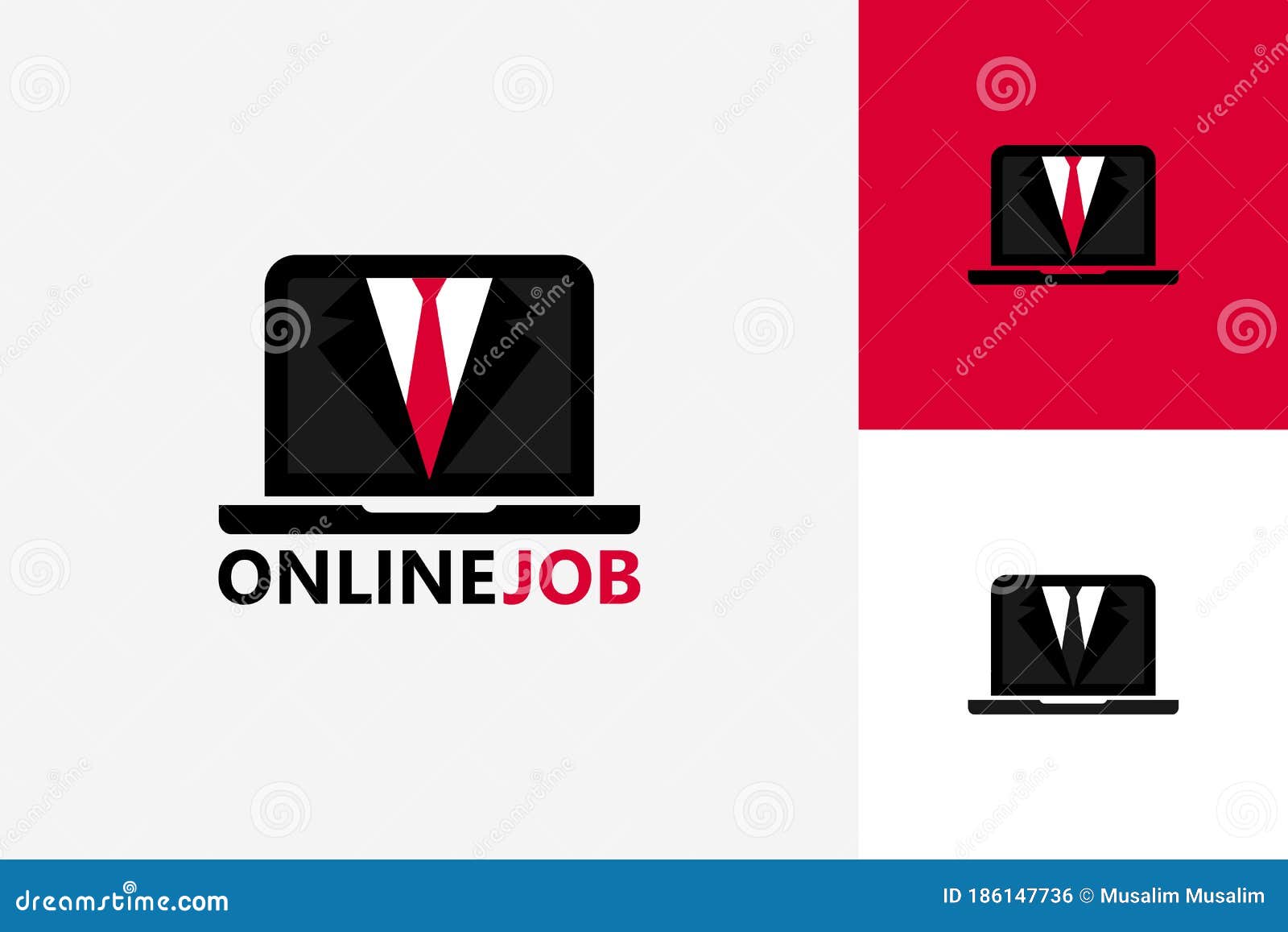 Online Job Logo Template Design Vector, Emblem, Design Concept ...
