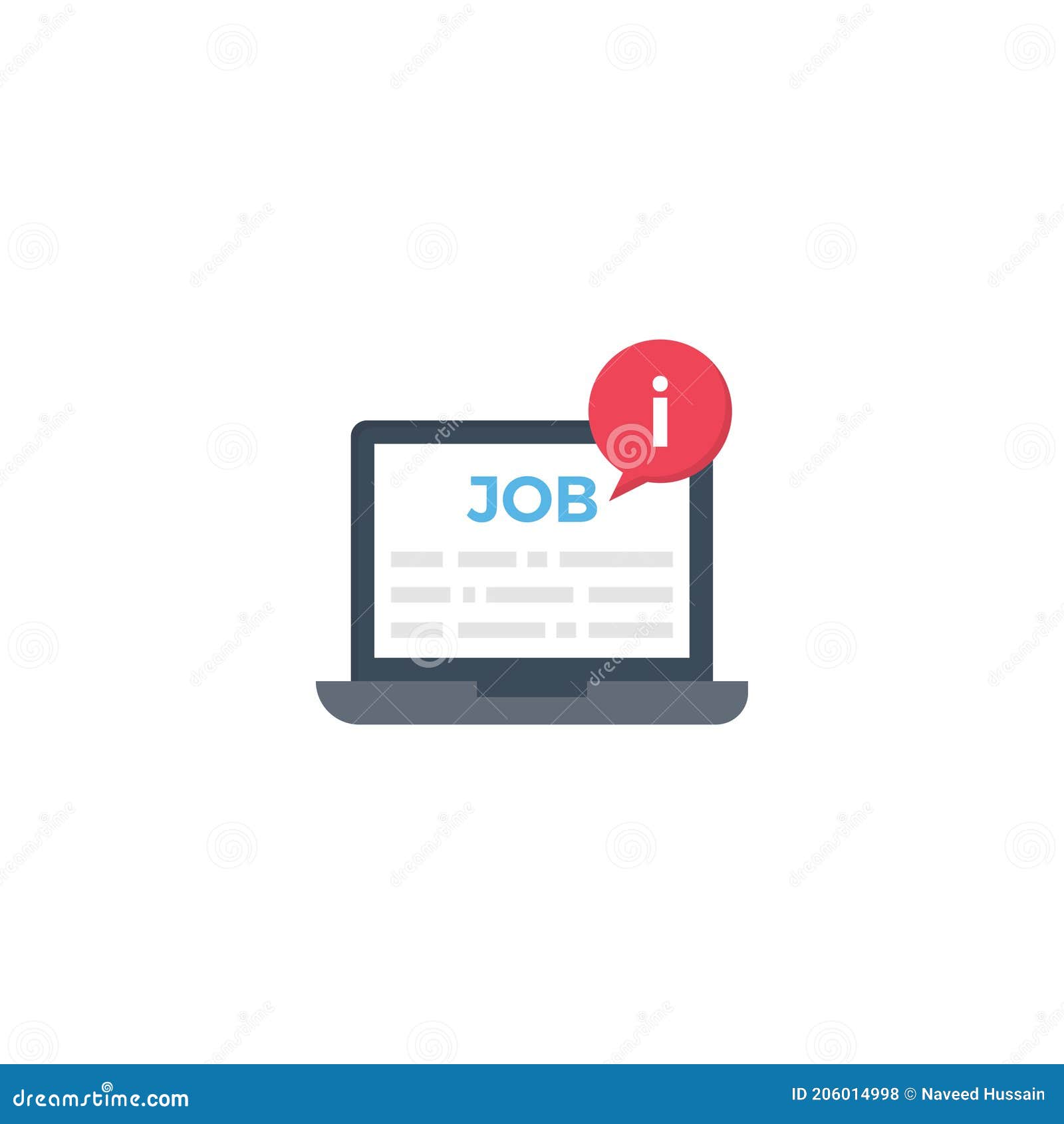 Online Job Vector Flat Colour Icon Stock Vector - Illustration of ...