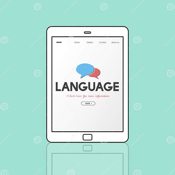 Online Language Learning Interface Concept Stock Illustration ...