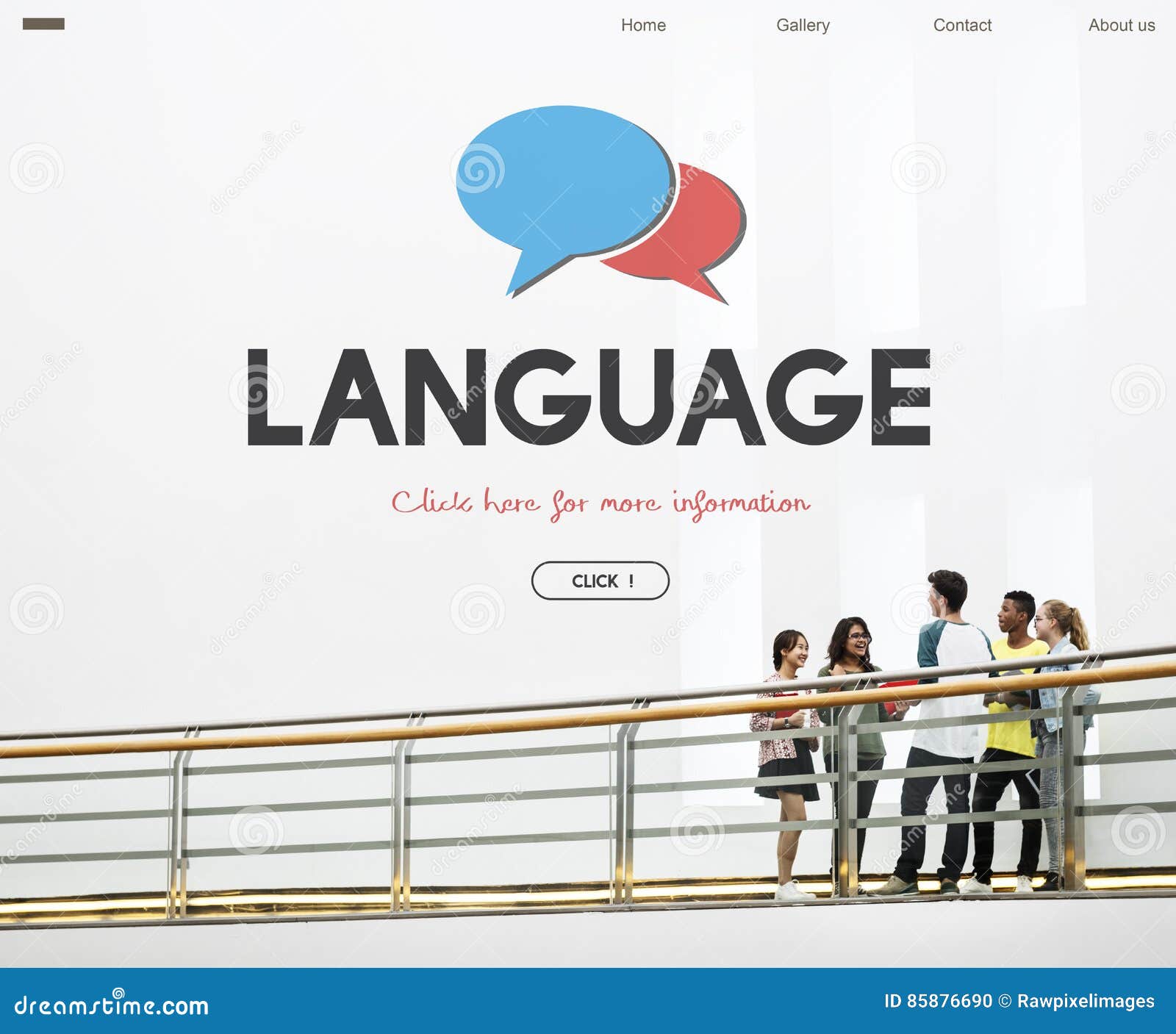 Online Language Learning Interface Concept Stock Photo - Image of ...