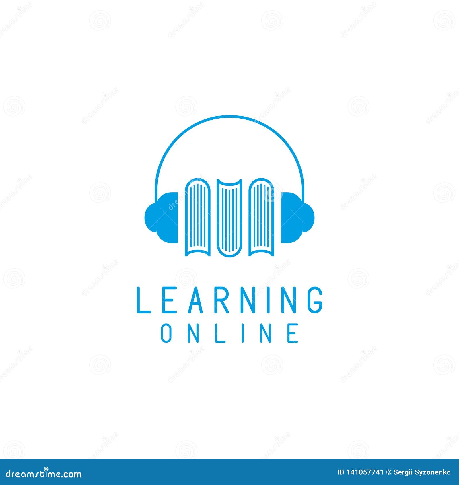 Online Language Learning Logo, Speaking and Books, Concept Network ...
