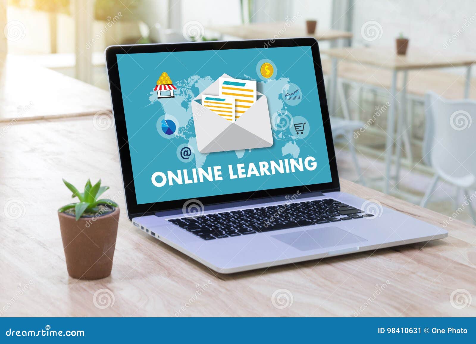 ONLINE LEARNING Connectivity Technology Coaching Online Skills T Stock ...