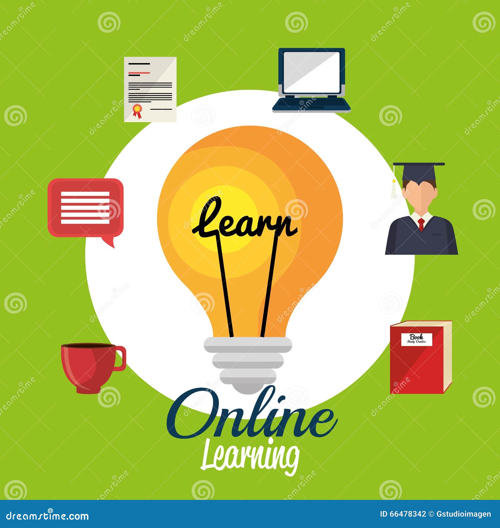 Online learning design stock illustration. Illustration of design ...