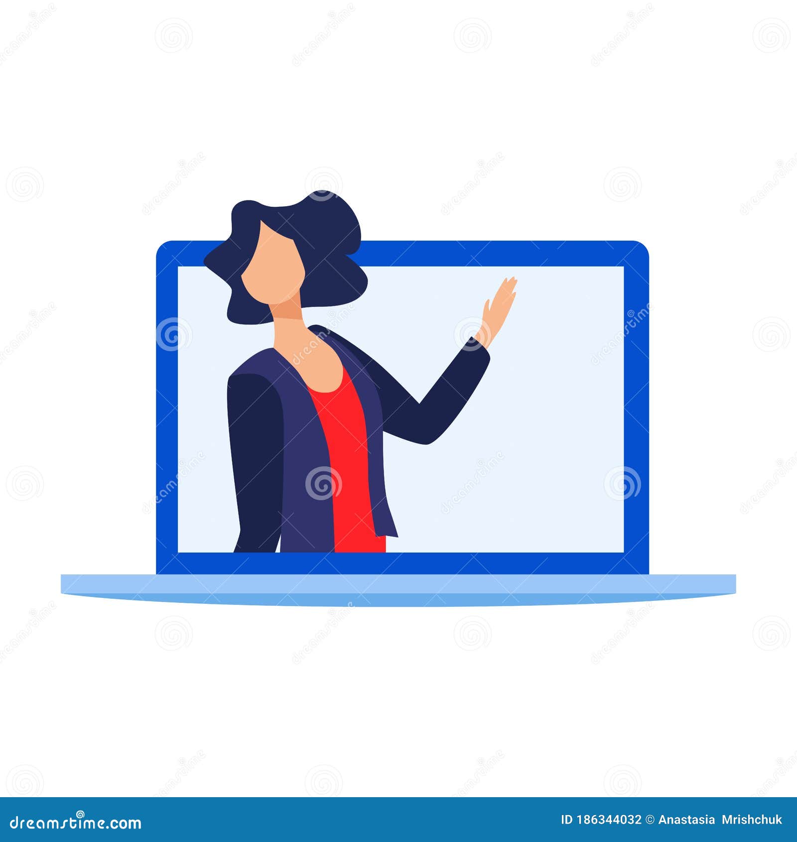 Online Learning. Distance Learning Concept. Vector Illustration Stock ...