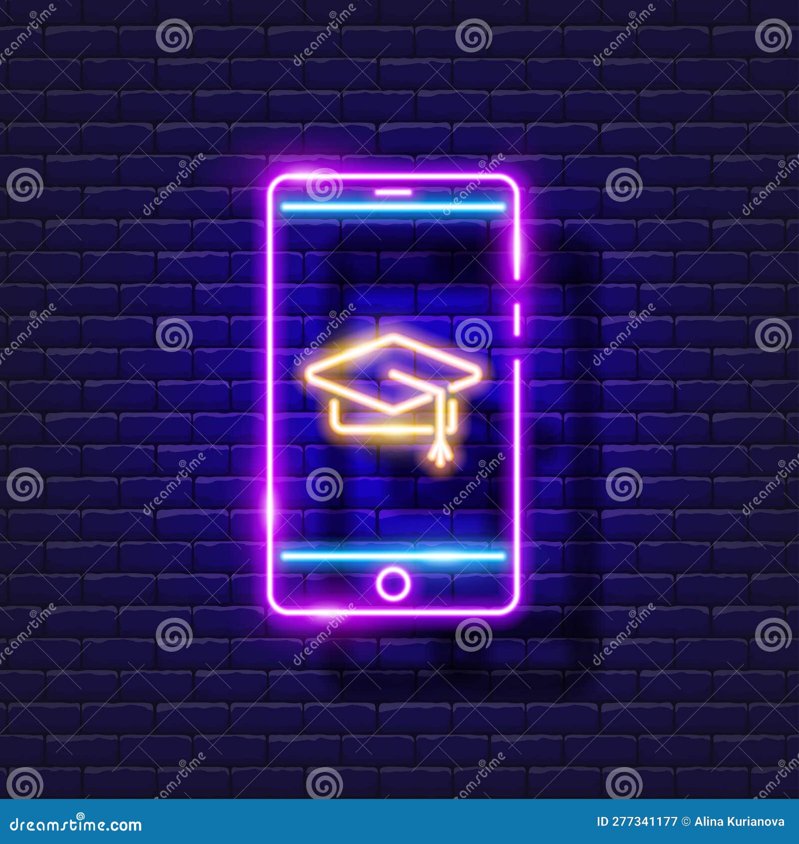 Online Learning, E-learning, Online Education Icon. Neon Glowing Vector ...