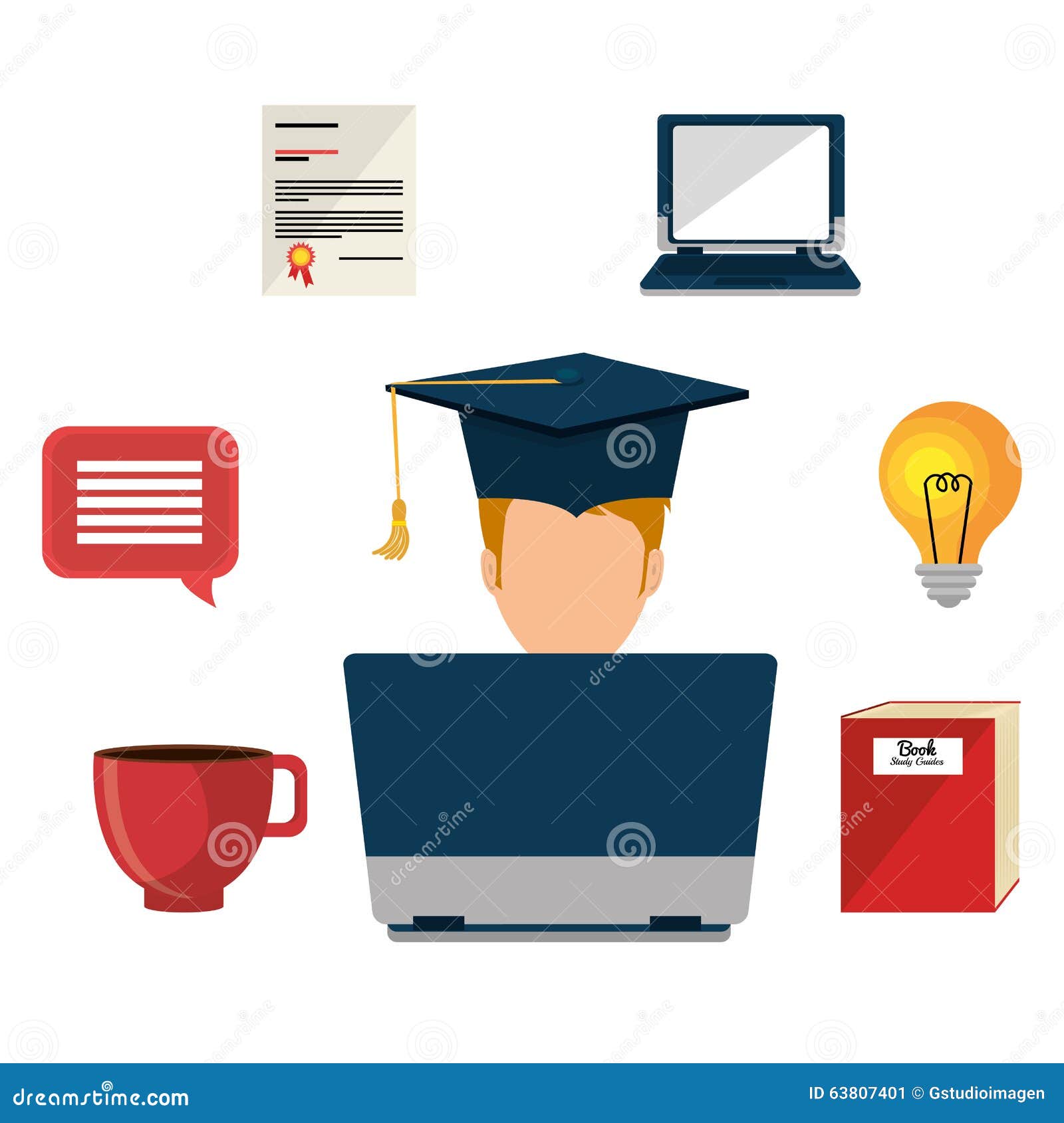Online Learning and Education Stock Illustration - Illustration of ...