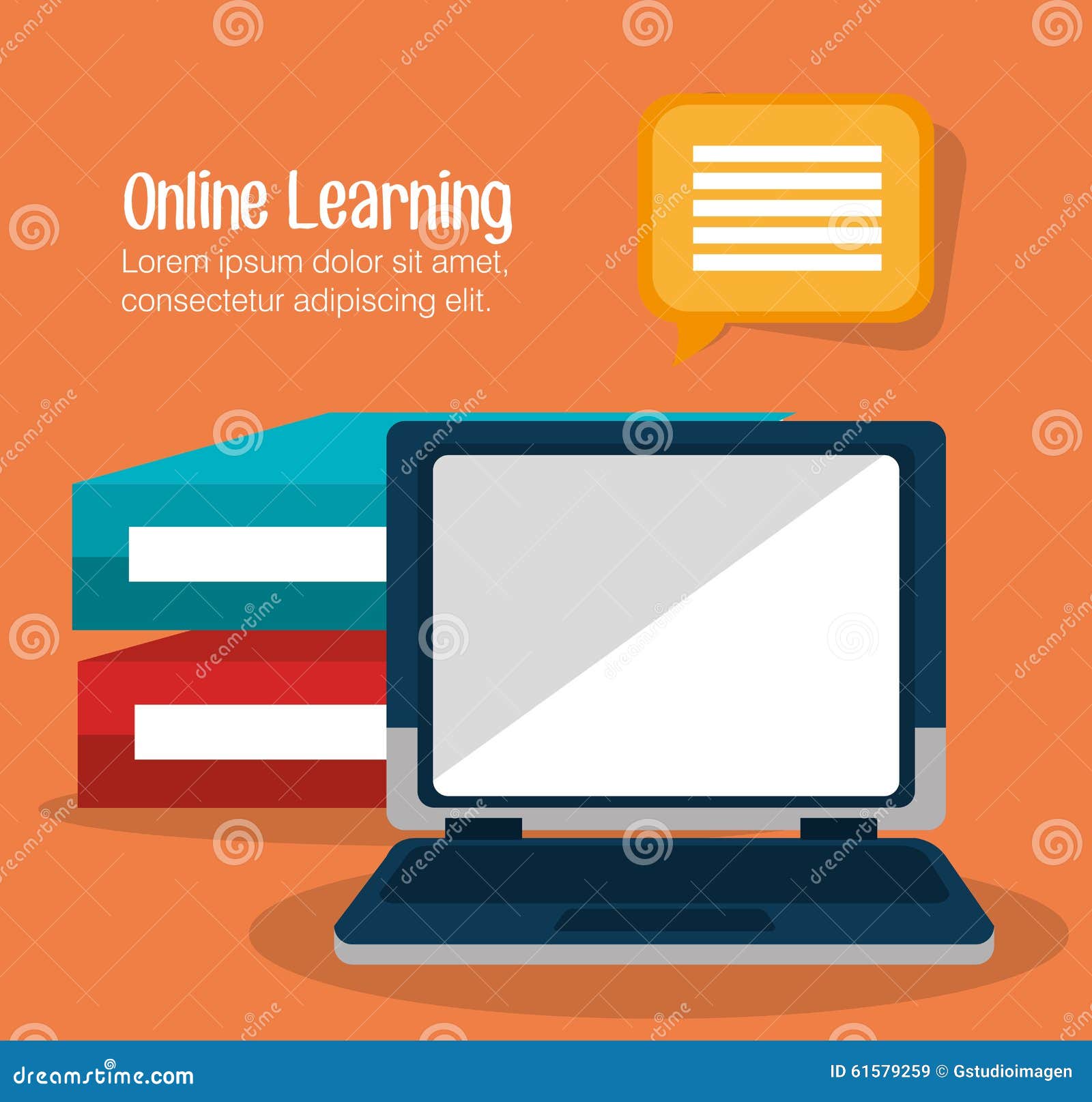 Online Learning Education Graphic Stock Vector - Illustration of ...
