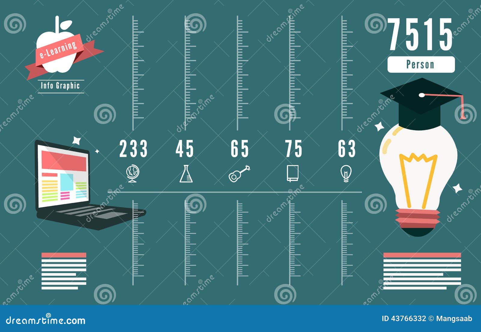 Online Learning and Education Infographic. Stock Vector - Illustration ...