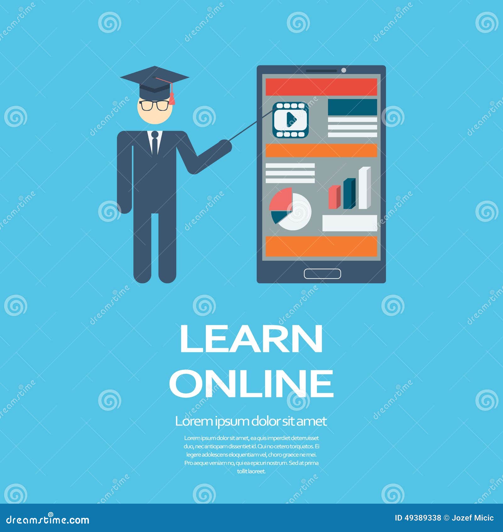 Online Learning Education Infographic Template Stock Vector ...