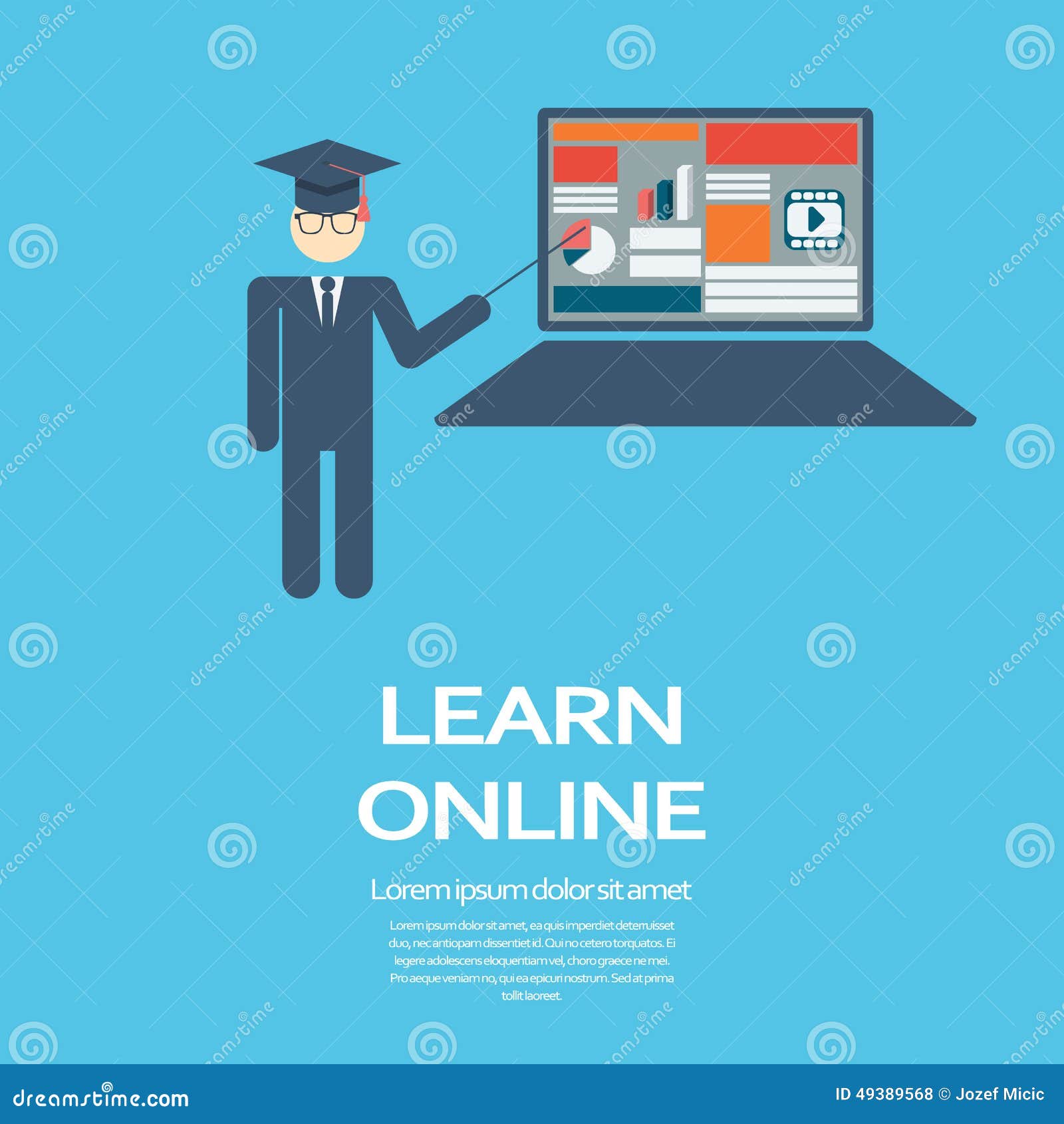 Online Learning Education Infographic Template Stock Vector ...