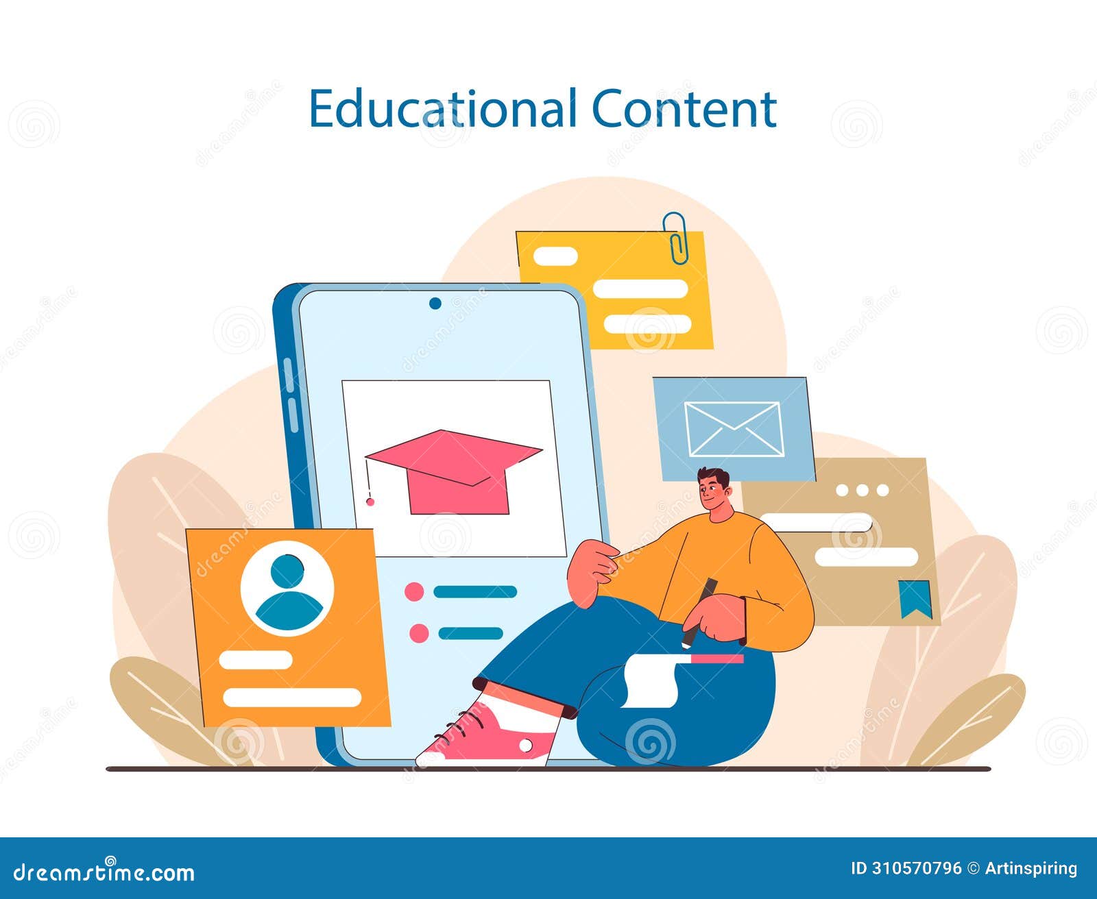 Online Learning Hub Concept. a Virtual Space for Educational Engagement ...