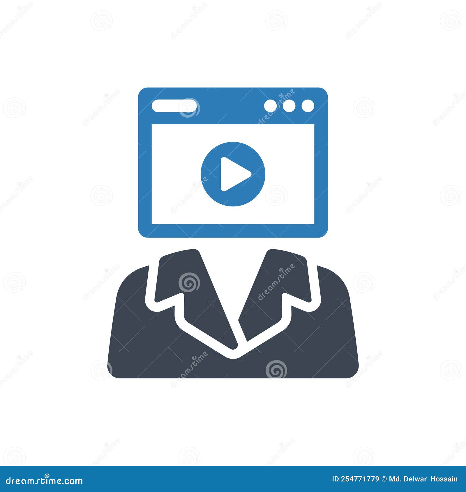 Online learning icon stock vector. Illustration of conference - 254771779