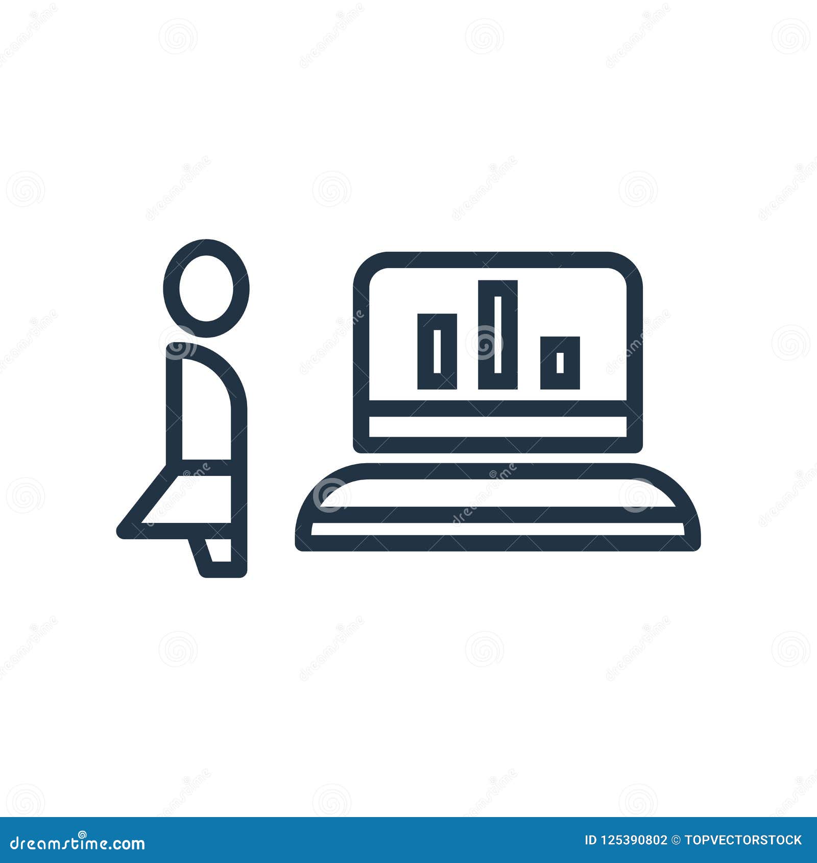 Online Learning Icon Vector Isolated On White Background, Online Stock ...