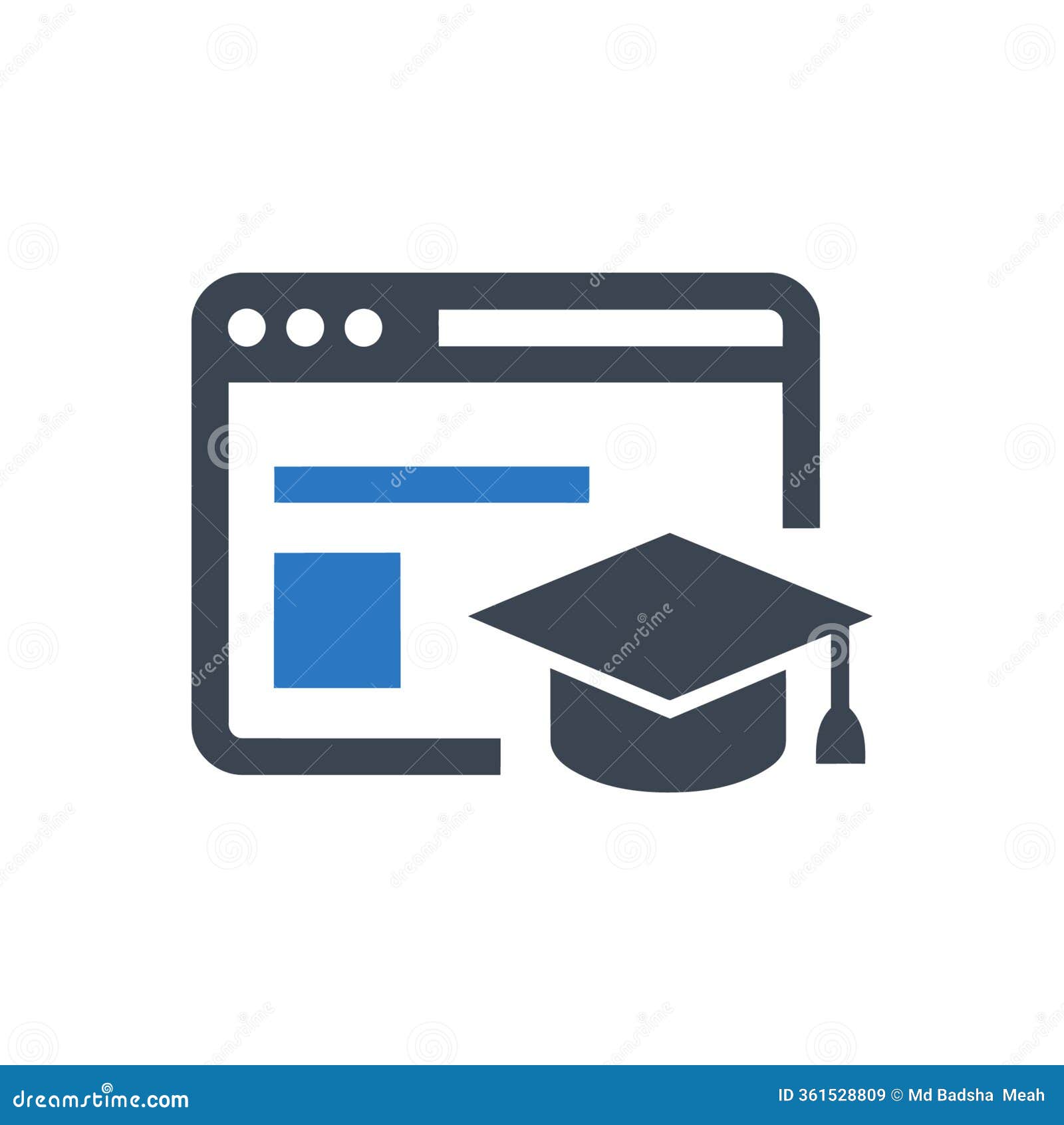Online Learning Icon stock vector. Illustration of education - 361528809