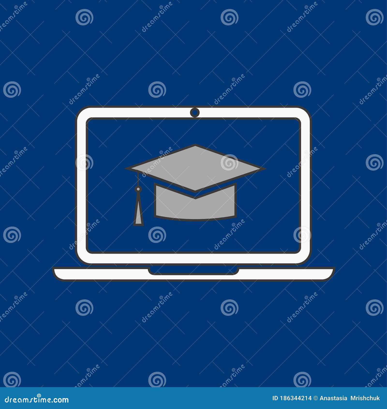 Online Learning Icon on White Background. Vector Illustration Stock ...