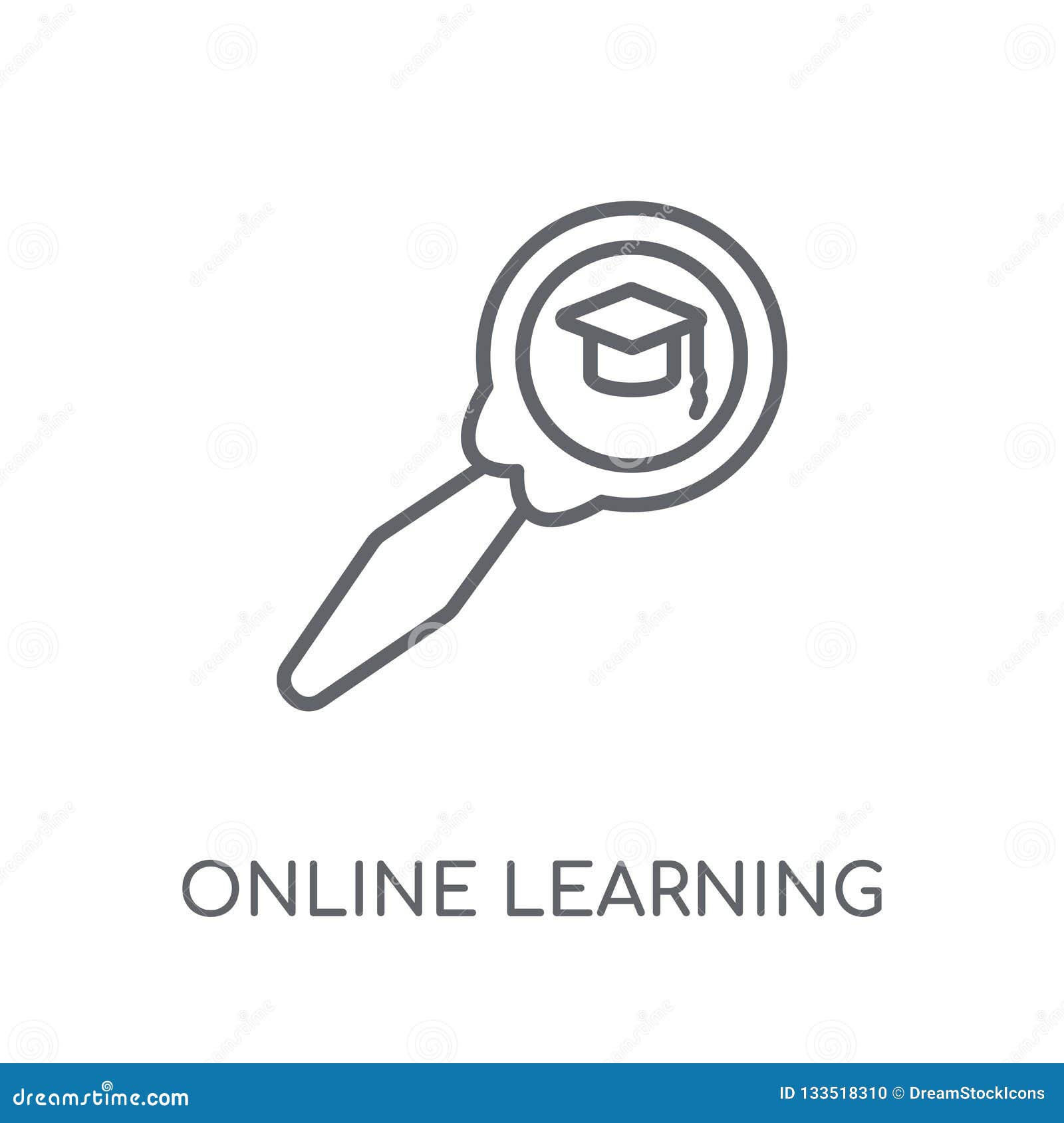 Online Learning Linear Icon. Modern Outline Online Learning Logo Stock ...