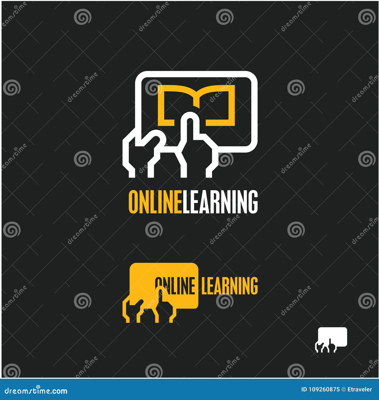 Online learning logo stock vector. Illustration of pictogram - 109260875