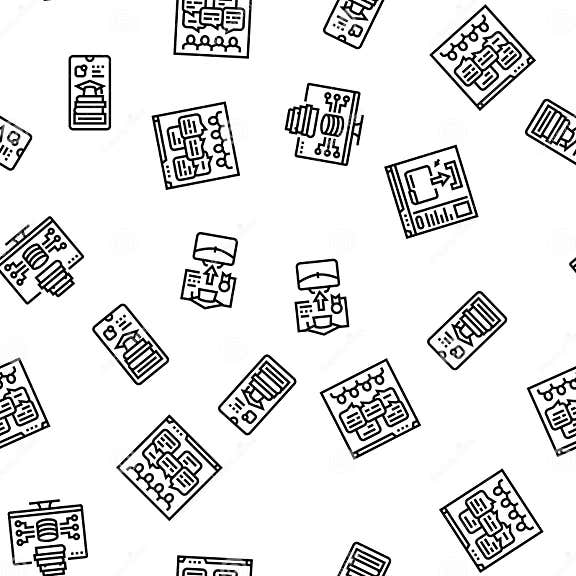 Online Learning Platform Web Seamless Pattern Vector Stock Illustration ...