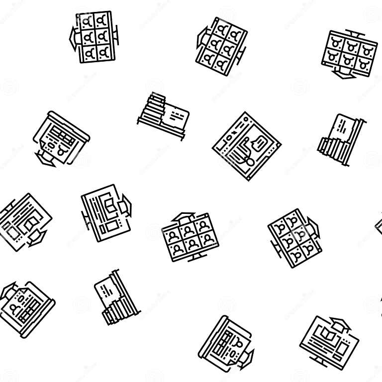 Online Learning Platform Web Seamless Pattern Vector Stock Illustration ...
